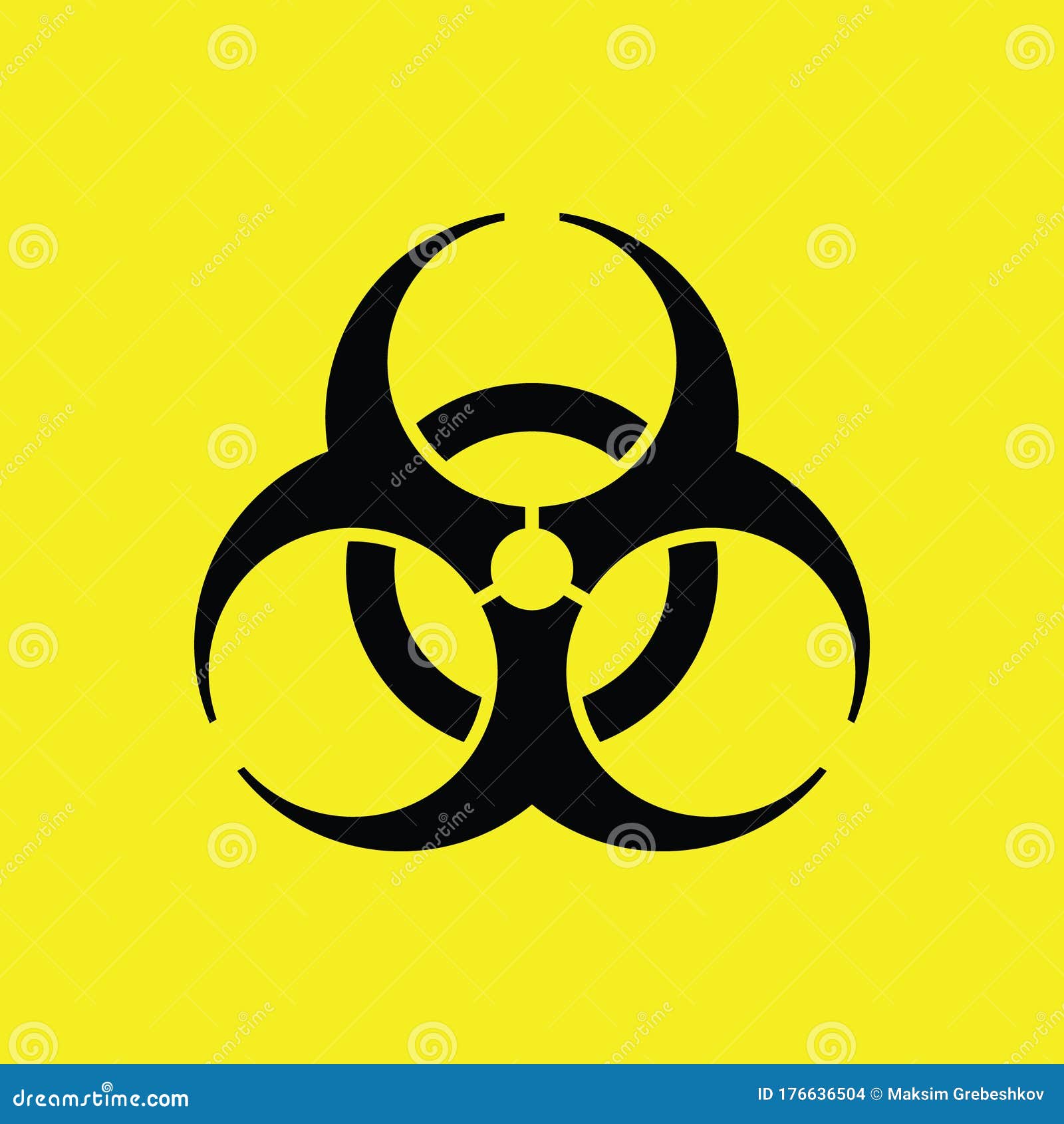 Biohazard Symbol. Biological Warning Stock Illustration - Illustration ...