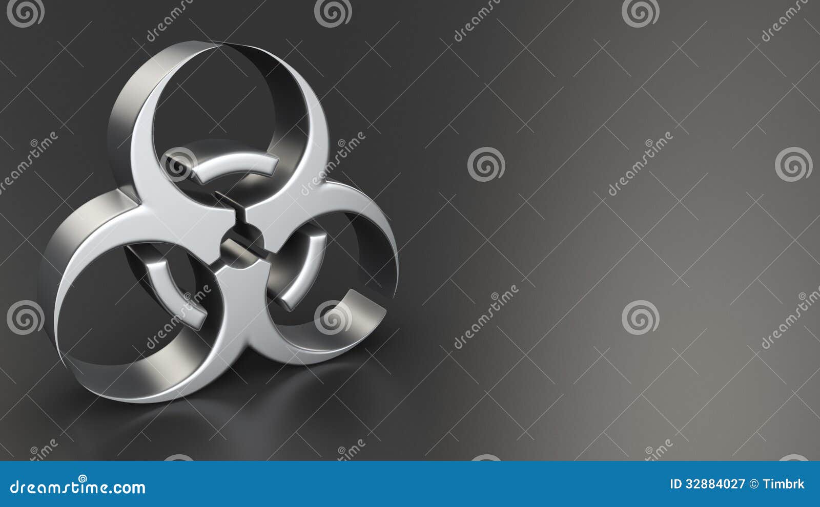 Biohazard symbol on black stock illustration. Illustration of space ...