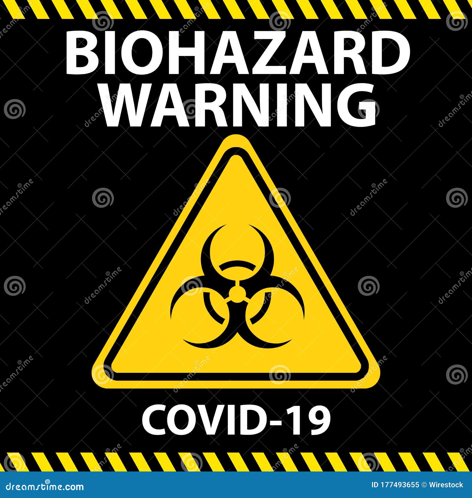 Biohazard Symbol for COVID-19 Stock Illustration - Illustration of ...