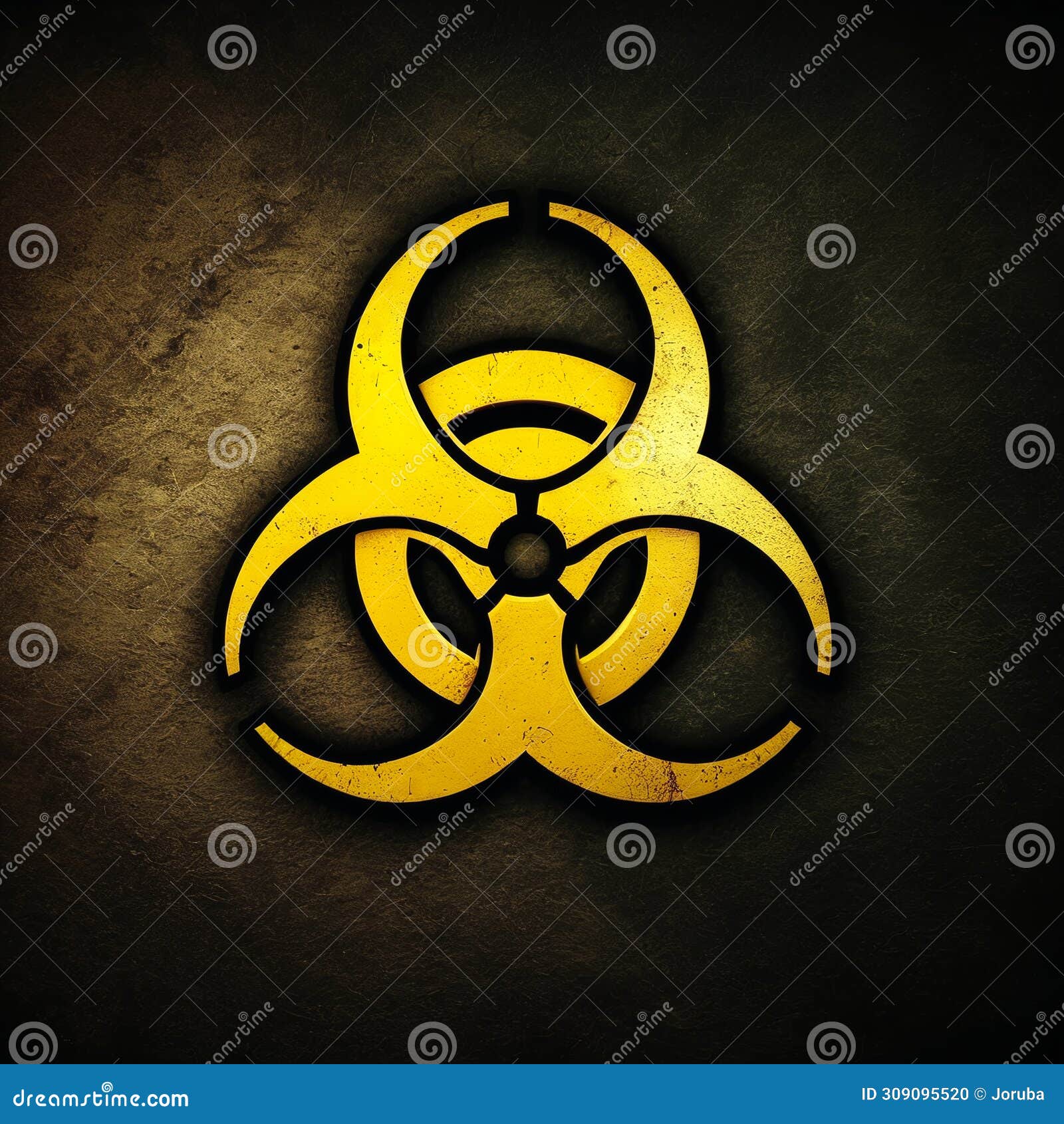 Biohazard Symbol with Grunge Surface Stock Illustration - Illustration ...