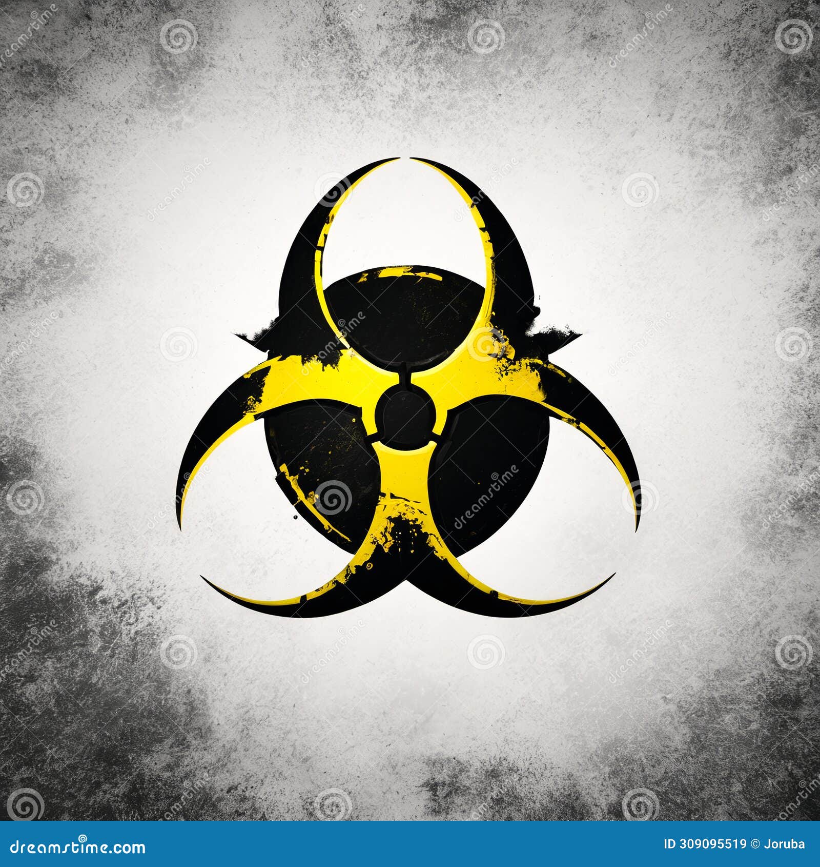 Biohazard Symbol with Grunge Surface Stock Illustration - Illustration ...