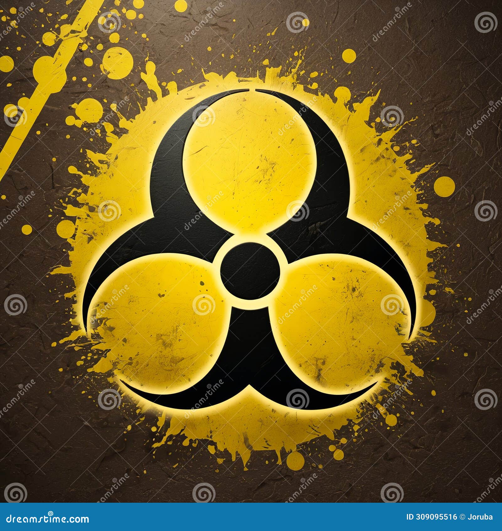 Biohazard Symbol with Grunge Surface Stock Illustration - Illustration ...