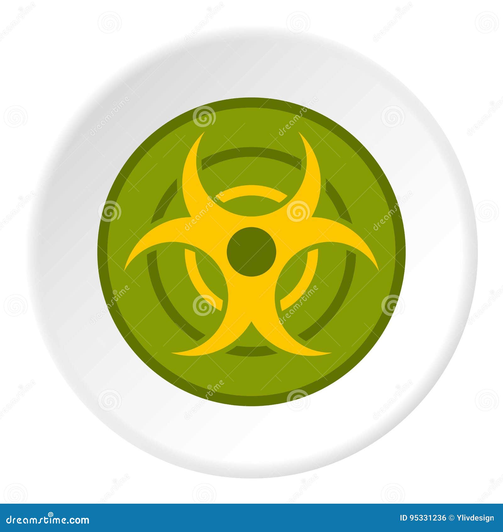 Biohazard Symbol Icon Circle Stock Vector - Illustration of caution ...