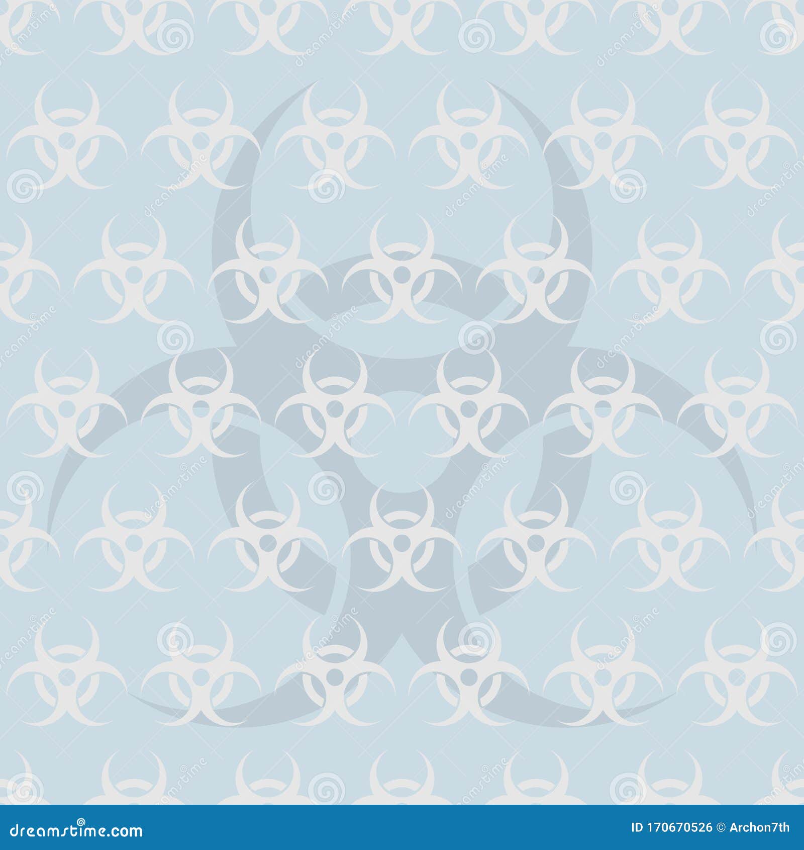 Biohazard Symbol Icon Seamless Pattern Backdrop Vector Illustration ...