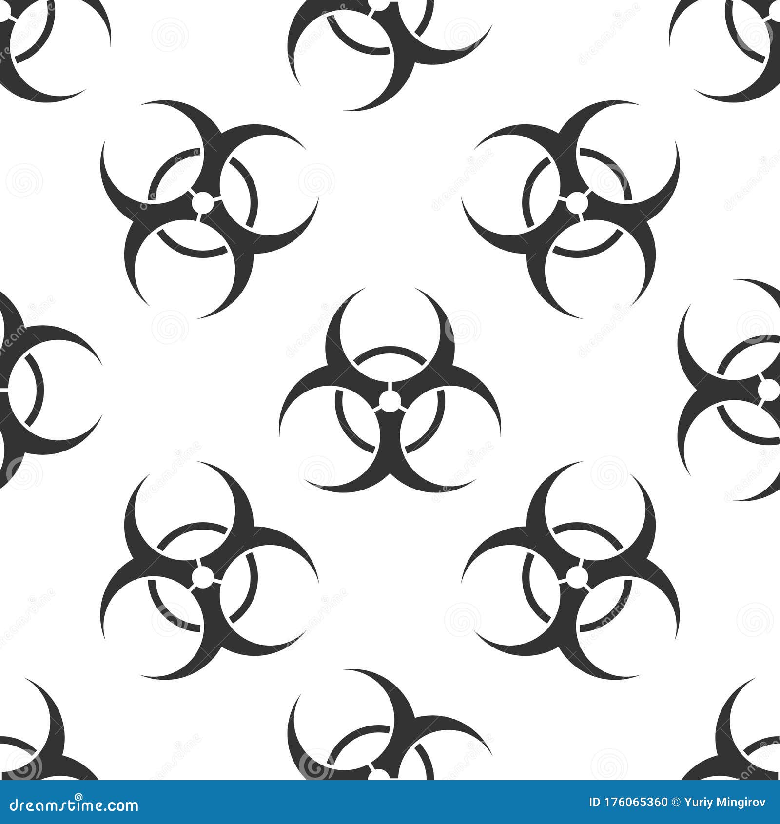 Biohazard Symbol Icon Seamless Pattern Stock Vector - Illustration of ...