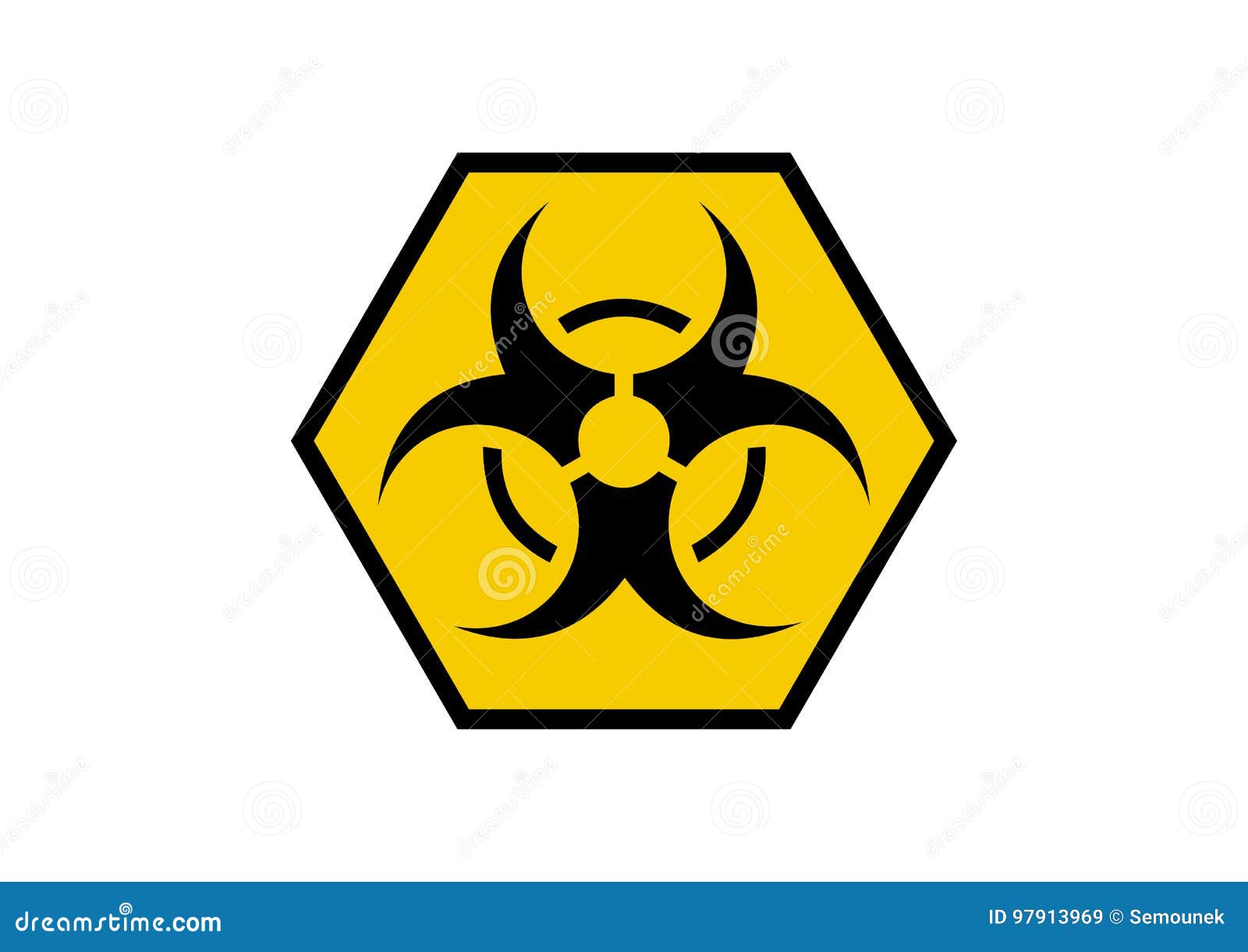 Biohazard symbol icon stock vector. Illustration of infection - 97913969
