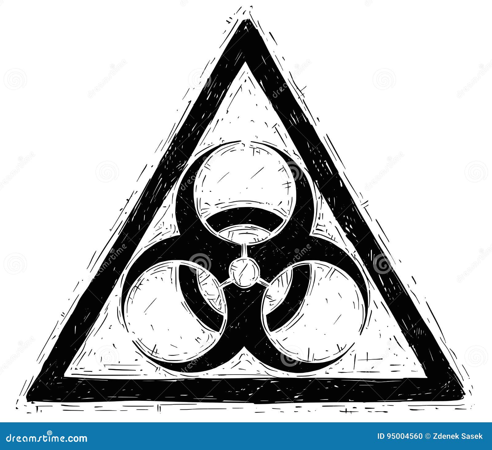Biohazard Symbol Sign Vector Drawing Stock Vector - Illustration of ...
