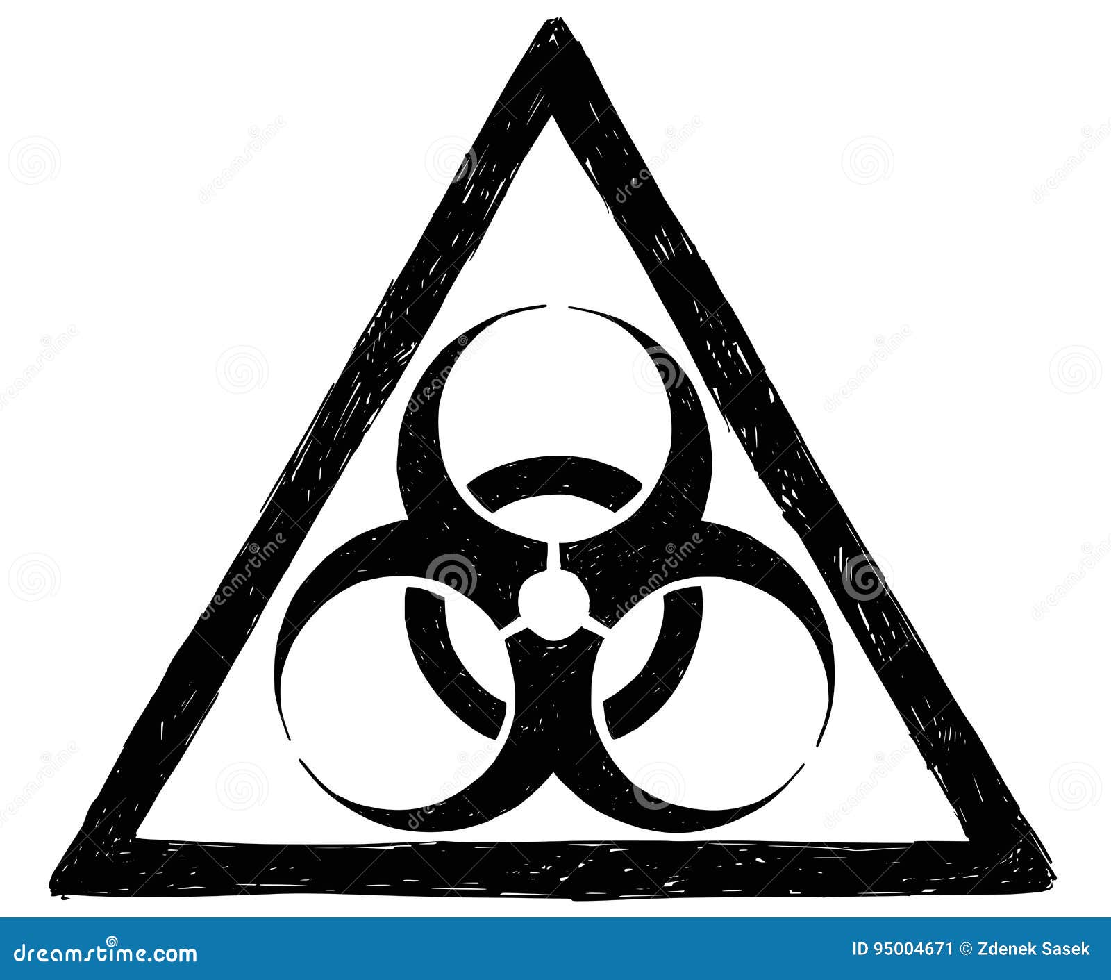 Biohazard Symbol Sign Vector Drawing Stock Vector - Illustration of ...
