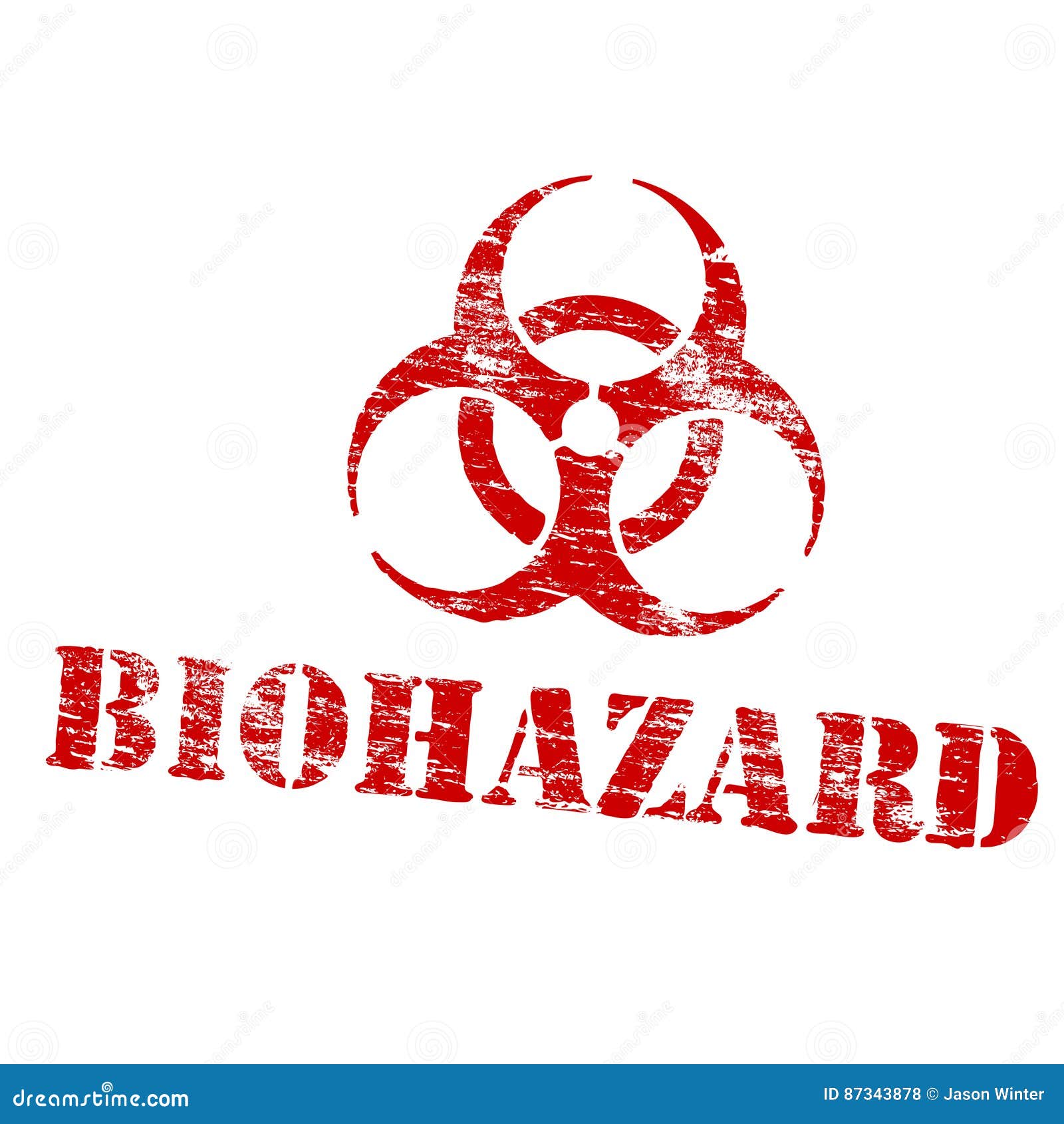 Biohazard Symbol Stamp stock vector. Illustration of grungy - 87343878