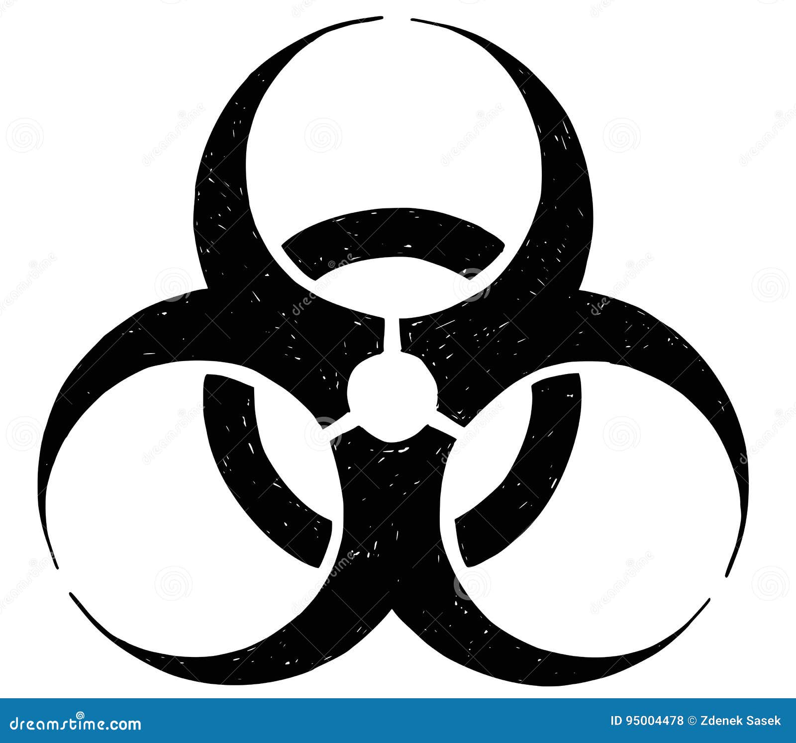 Biohazard Symbol Vector Drawing Stock Vector - Illustration of ...