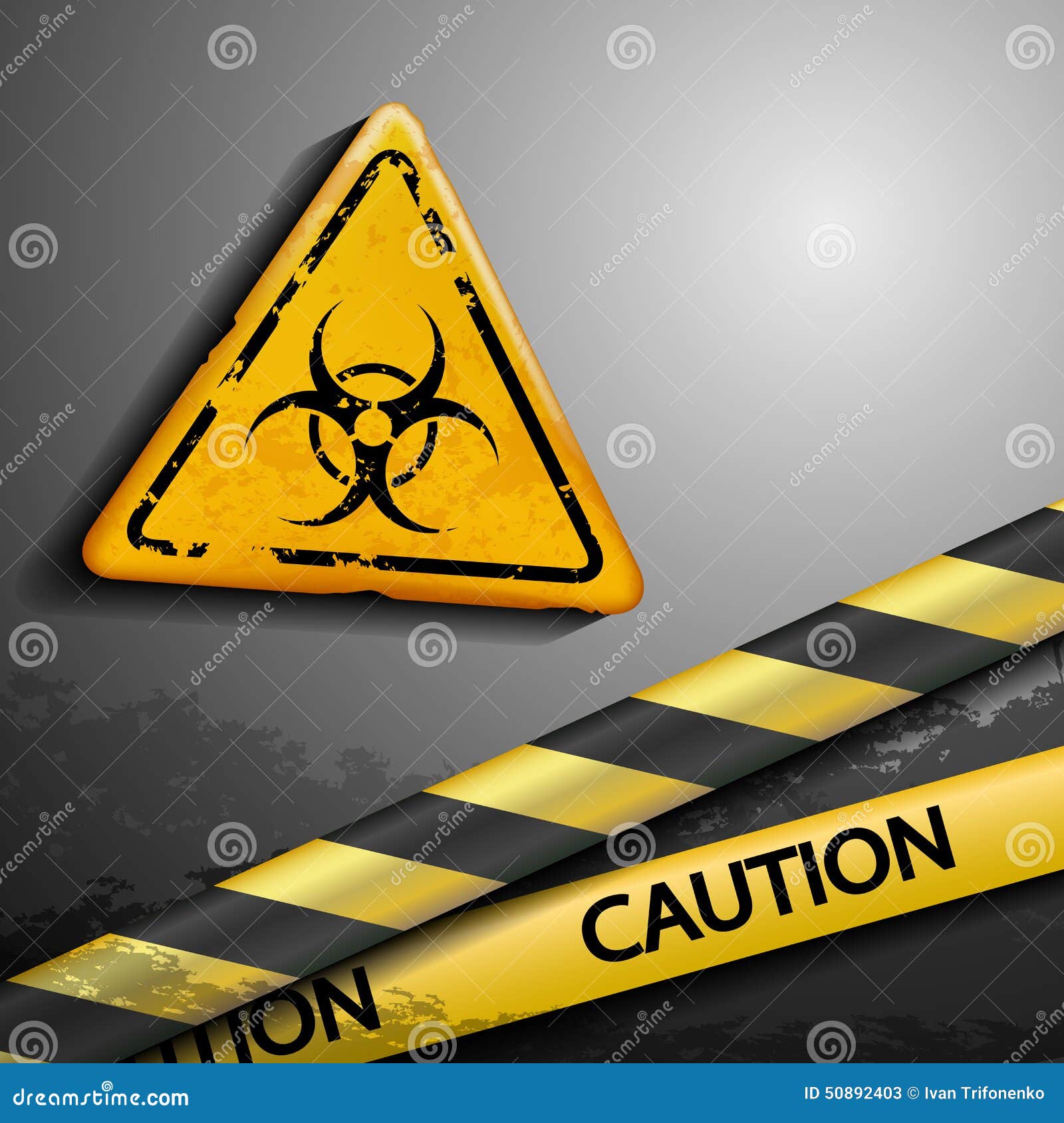 Biohazard Symbol And Warning Tape Cartoon Vector | CartoonDealer.com ...