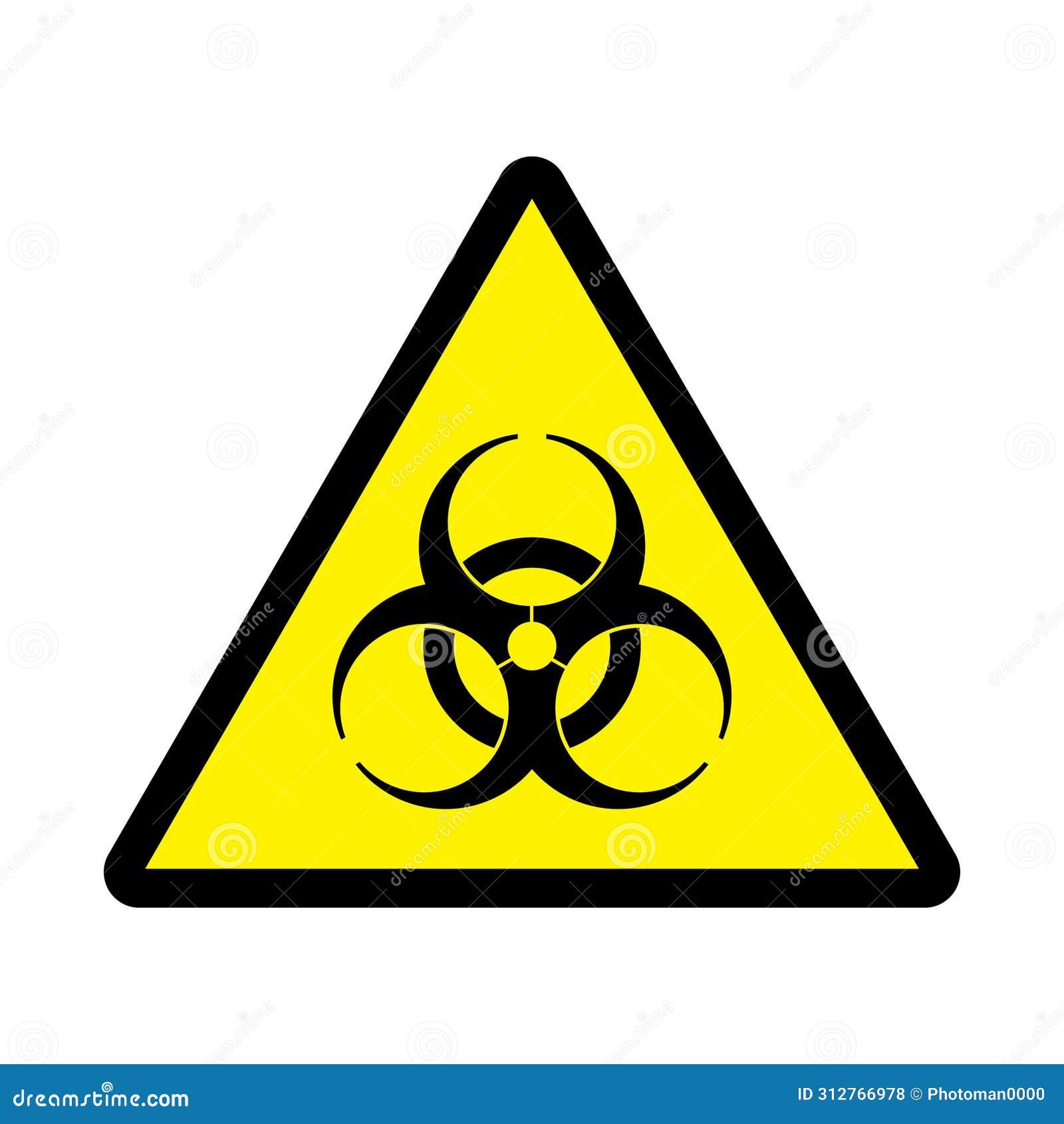 Biohazard Triangle Symbol Sign Stock Vector - Illustration of biohazard ...