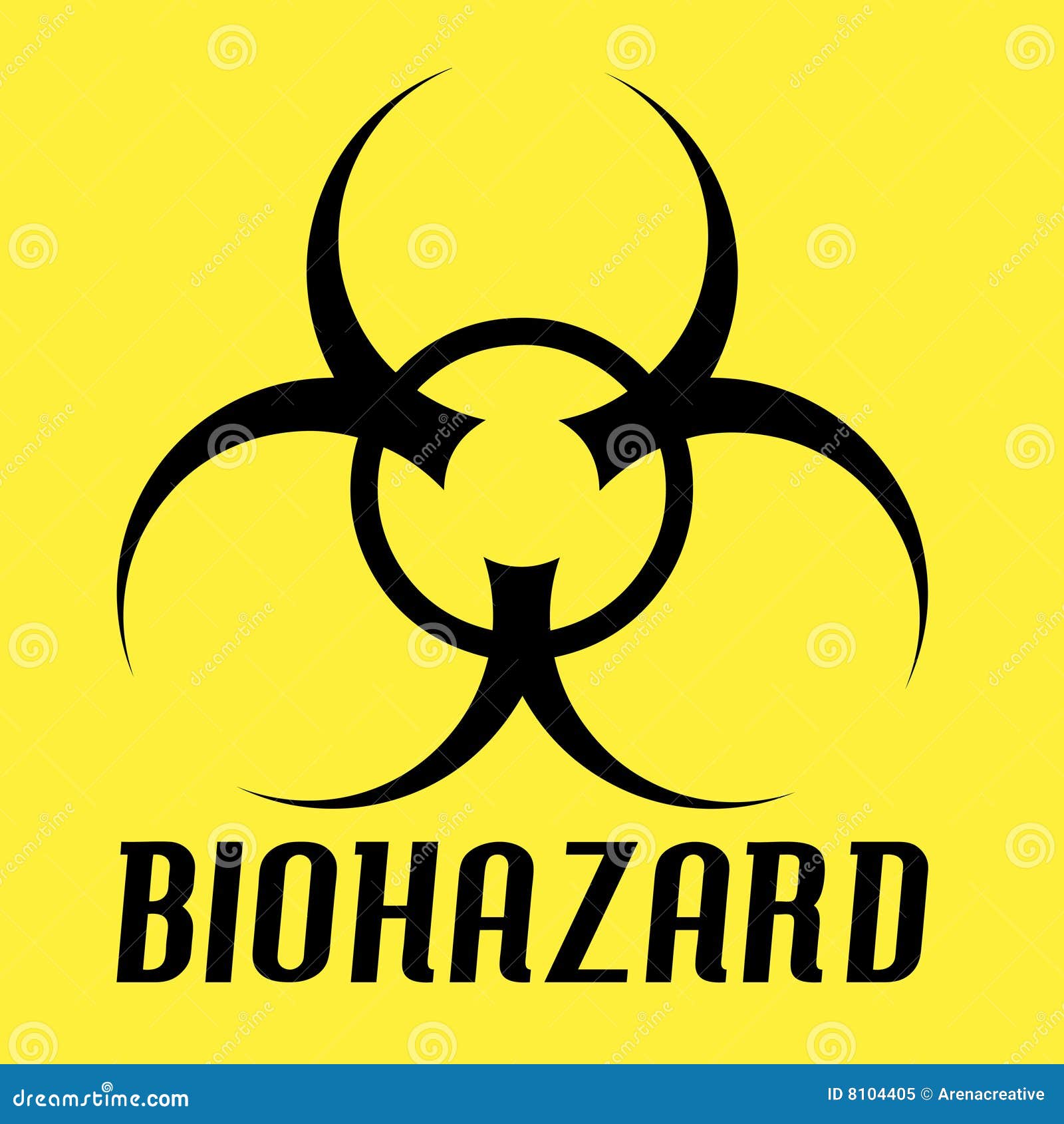 Biohazard Vector stock vector. Illustration of caution - 8104405