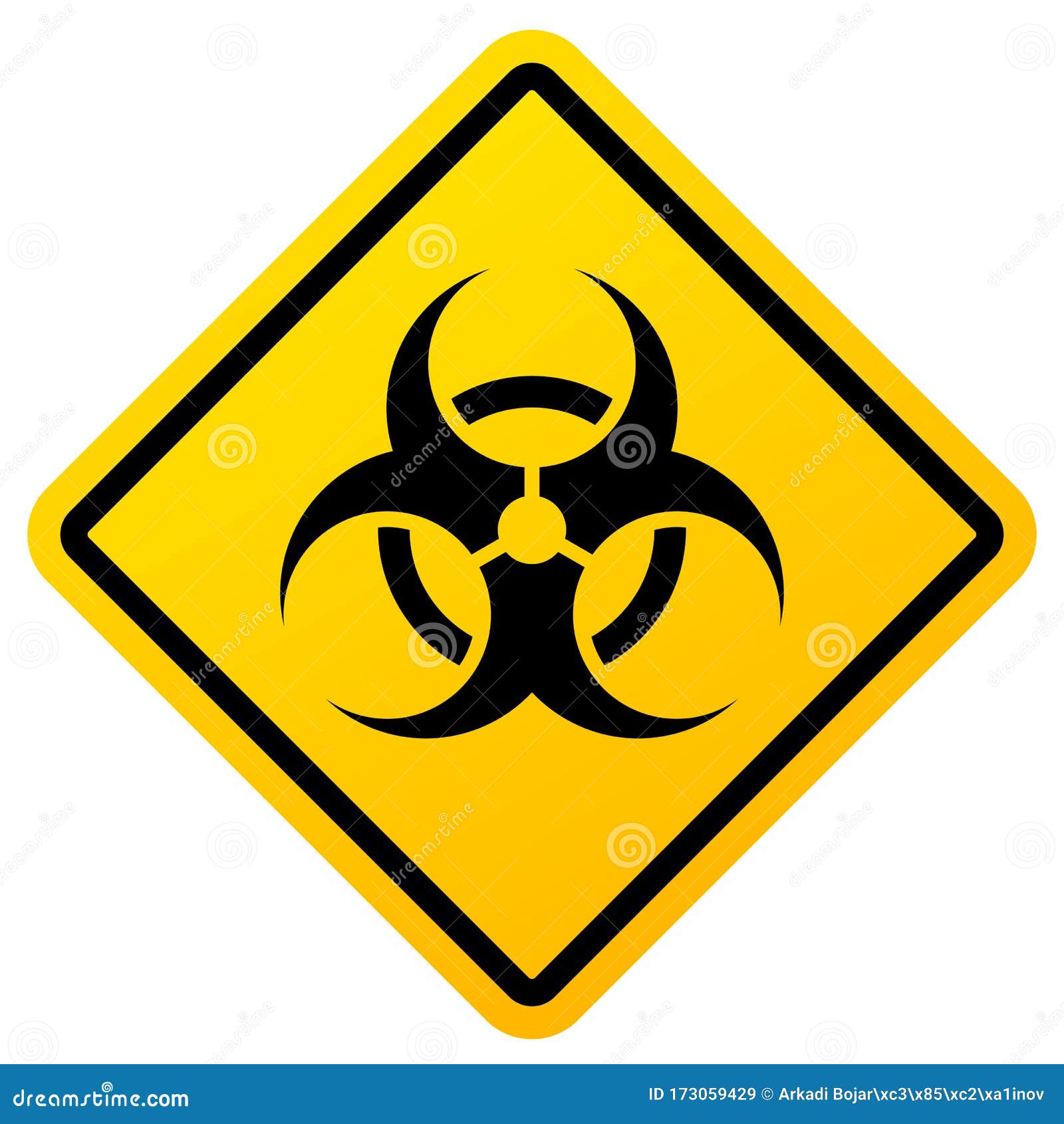 Biohazard Vector Security Sign Stock Vector - Illustration of beware ...