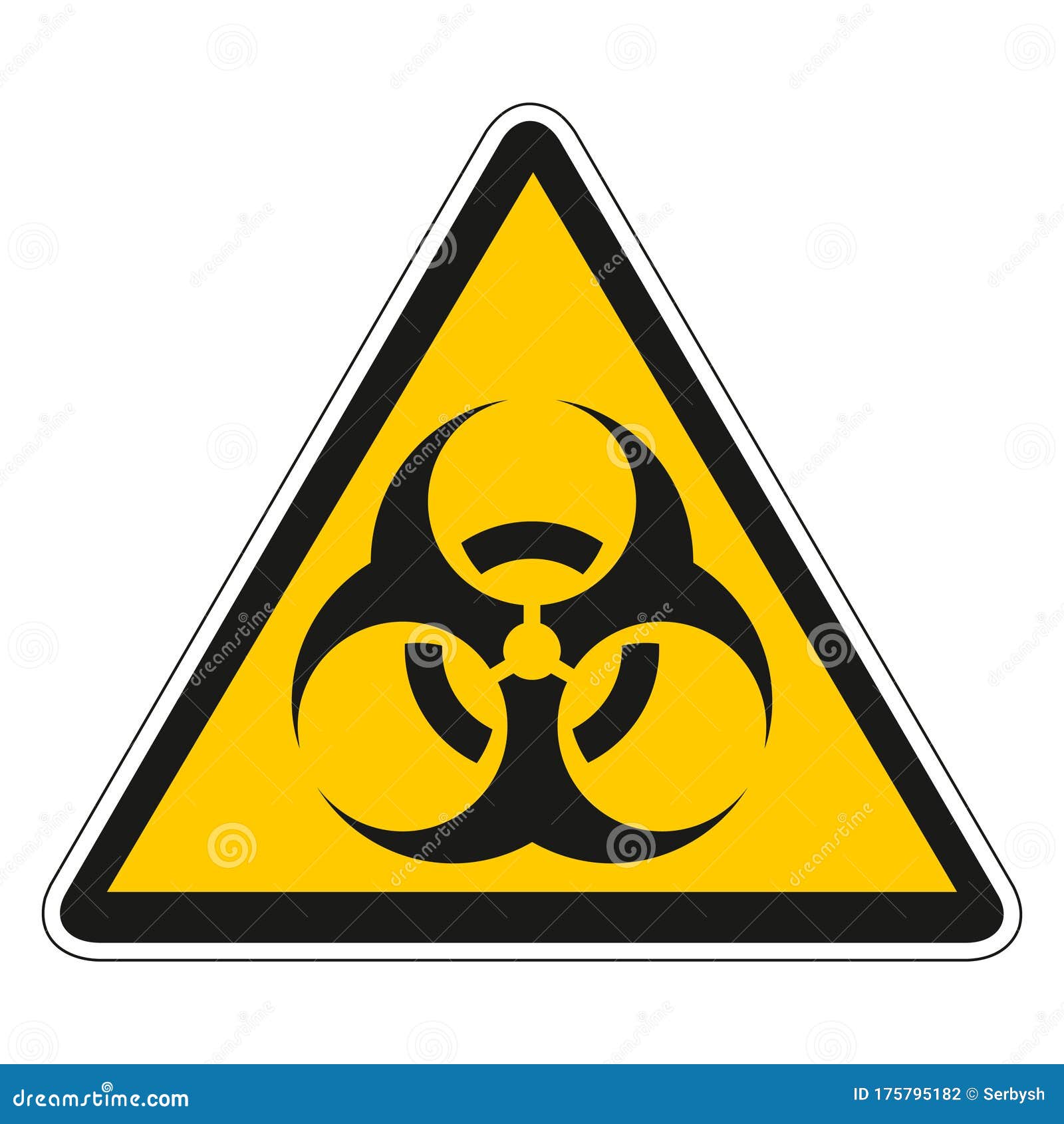 Biohazard Vector Triangle Sign, on White Background Stock Illustration ...
