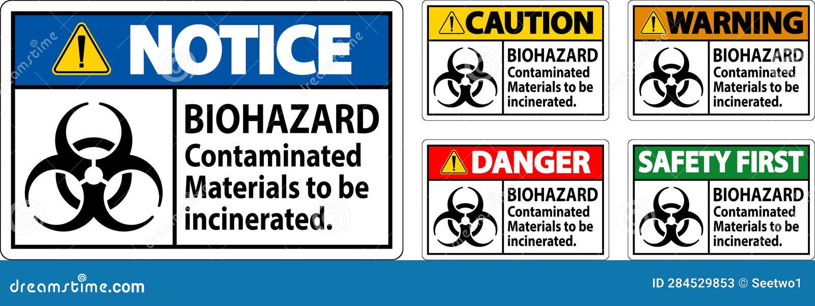 Biohazard Warning Label Biohazard Contaminated Materials To Be ...