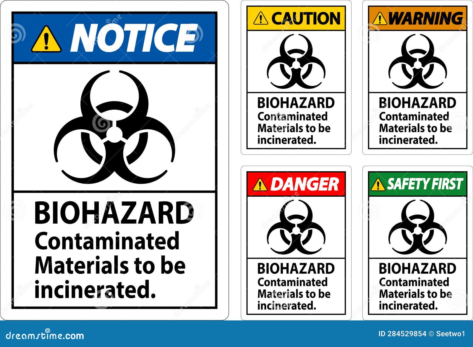 Biohazard Warning Label Biohazard Contaminated Materials To Be ...