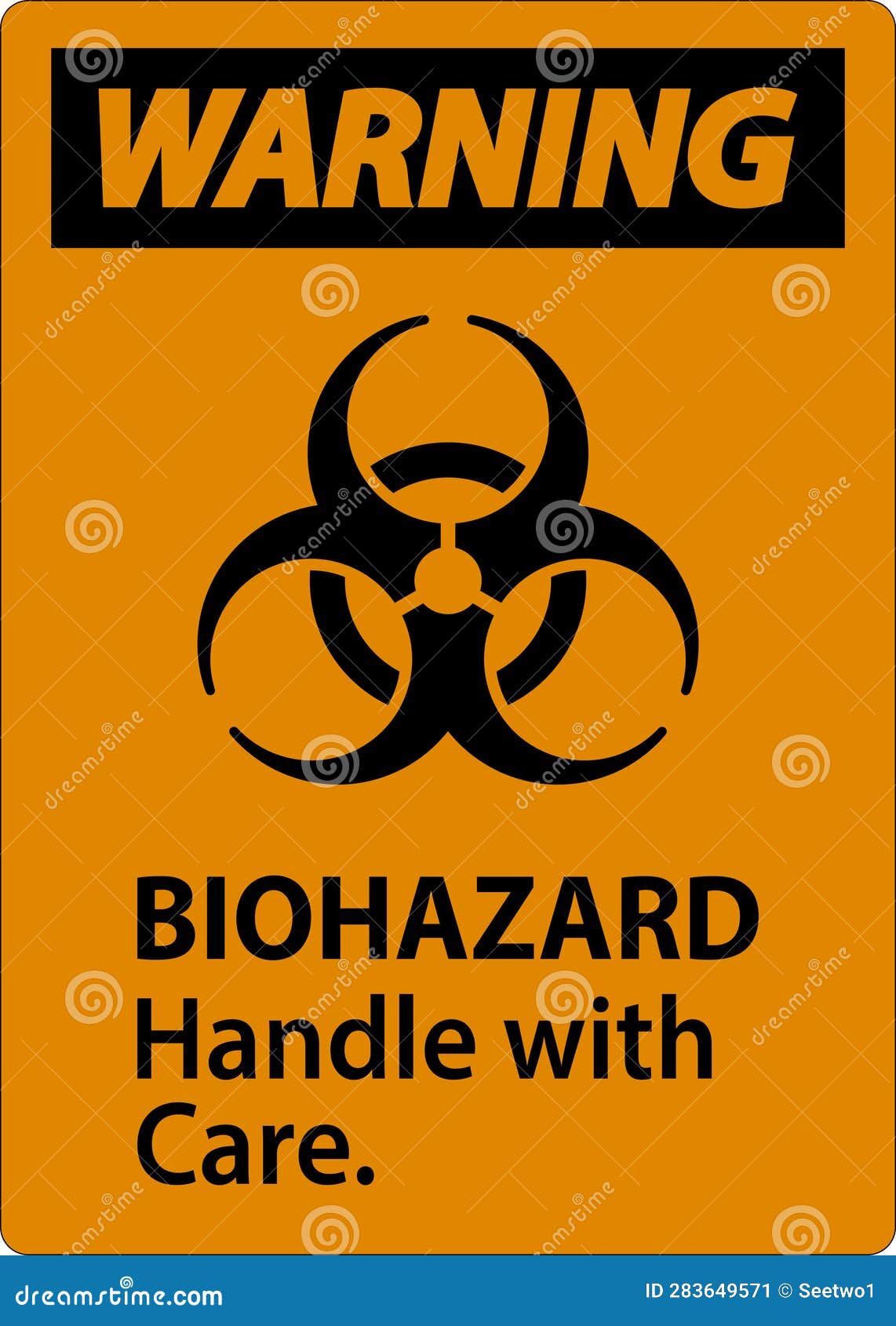 Biohazard Warning Label Biohazard, Handle with Care Stock Vector ...