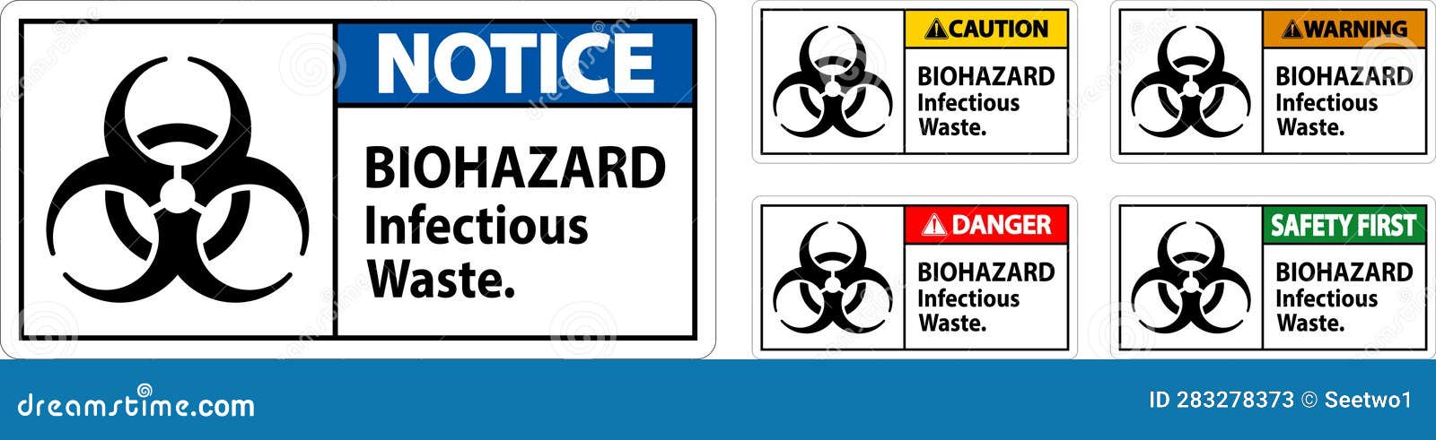 Biohazard Warning Label Biohazard Infectious Waste Stock Vector ...