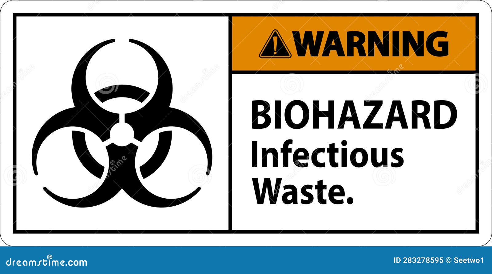 Biohazard Warning Label Biohazard Infectious Waste Stock Vector ...