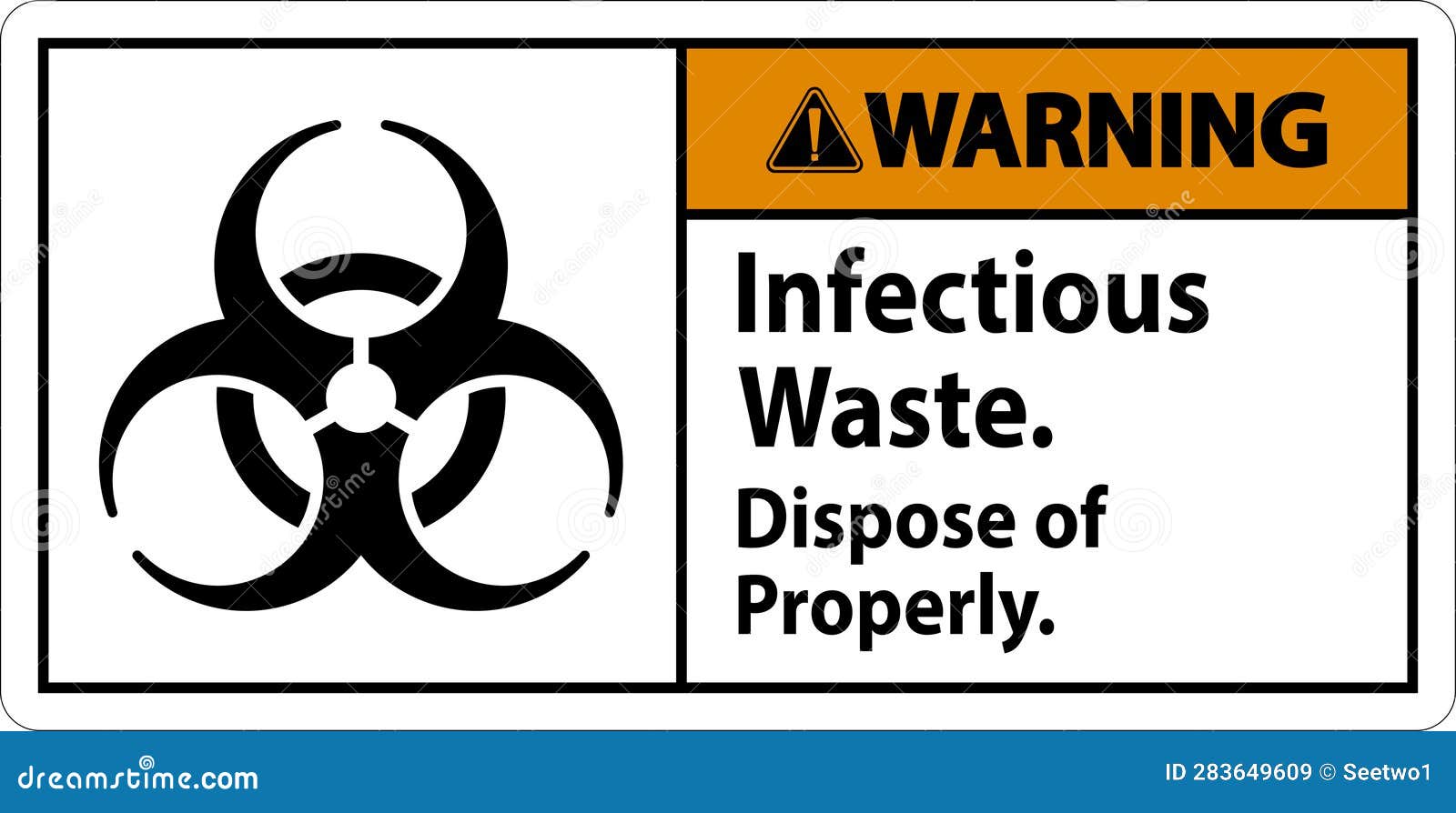 Biohazard Warning Label Infectious Waste, Dispose of Properly Stock ...