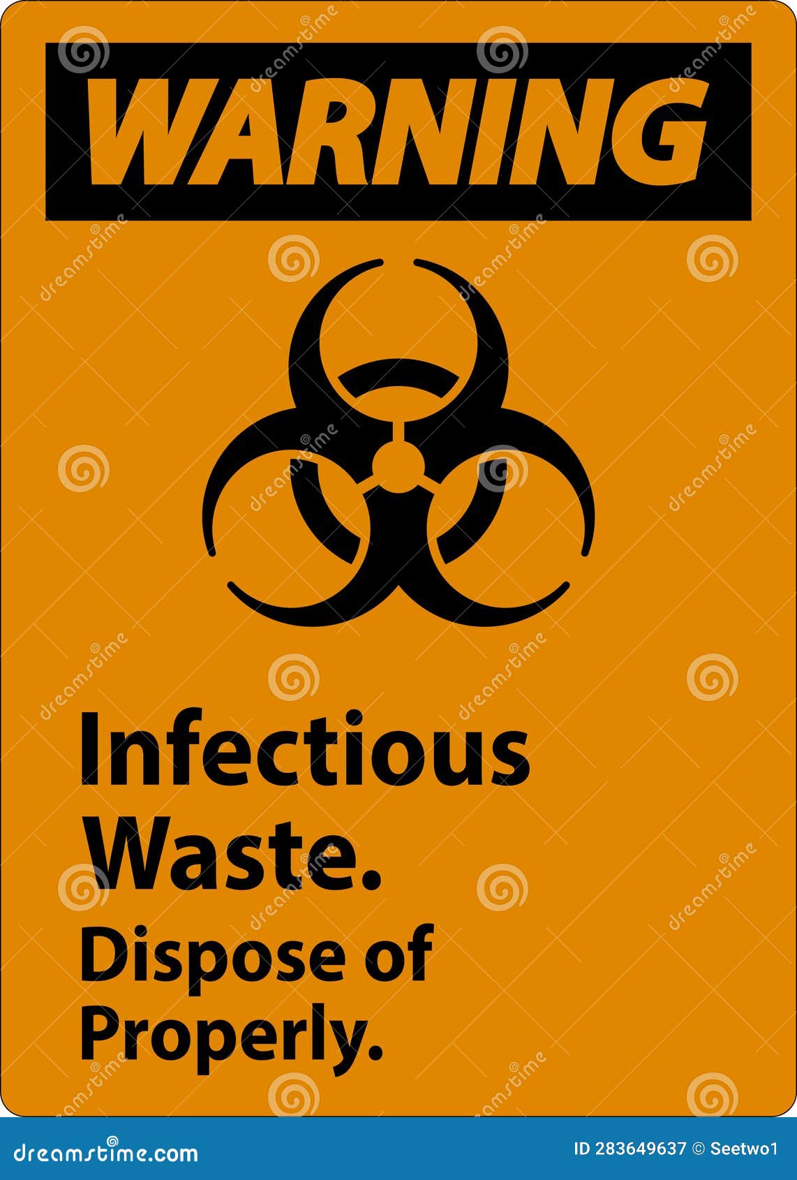 Biohazard Warning Label Infectious Waste, Dispose of Properly Stock ... Biohazard Warning Label Infectious Waste, Dispose of Properly Stock ...