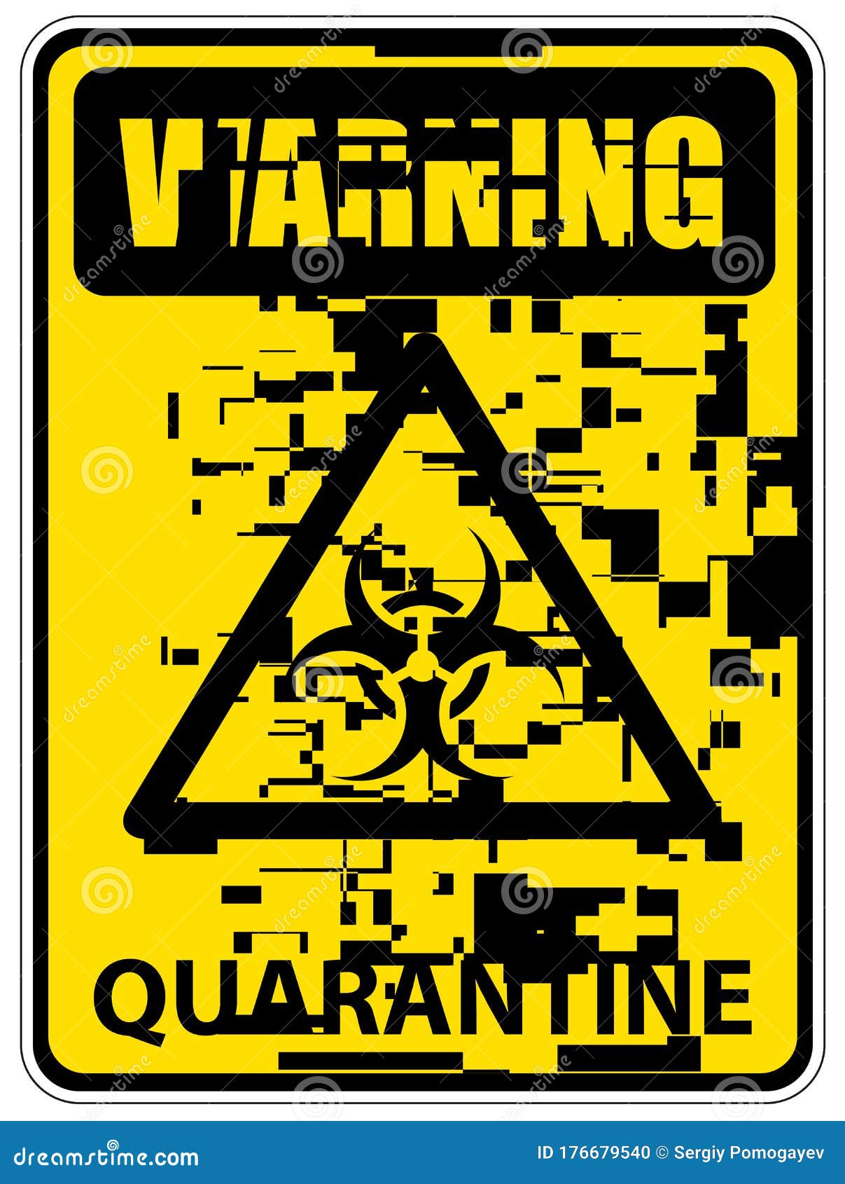 Biohazard Warning Quarantine Poster Stock Vector - Illustration of ...