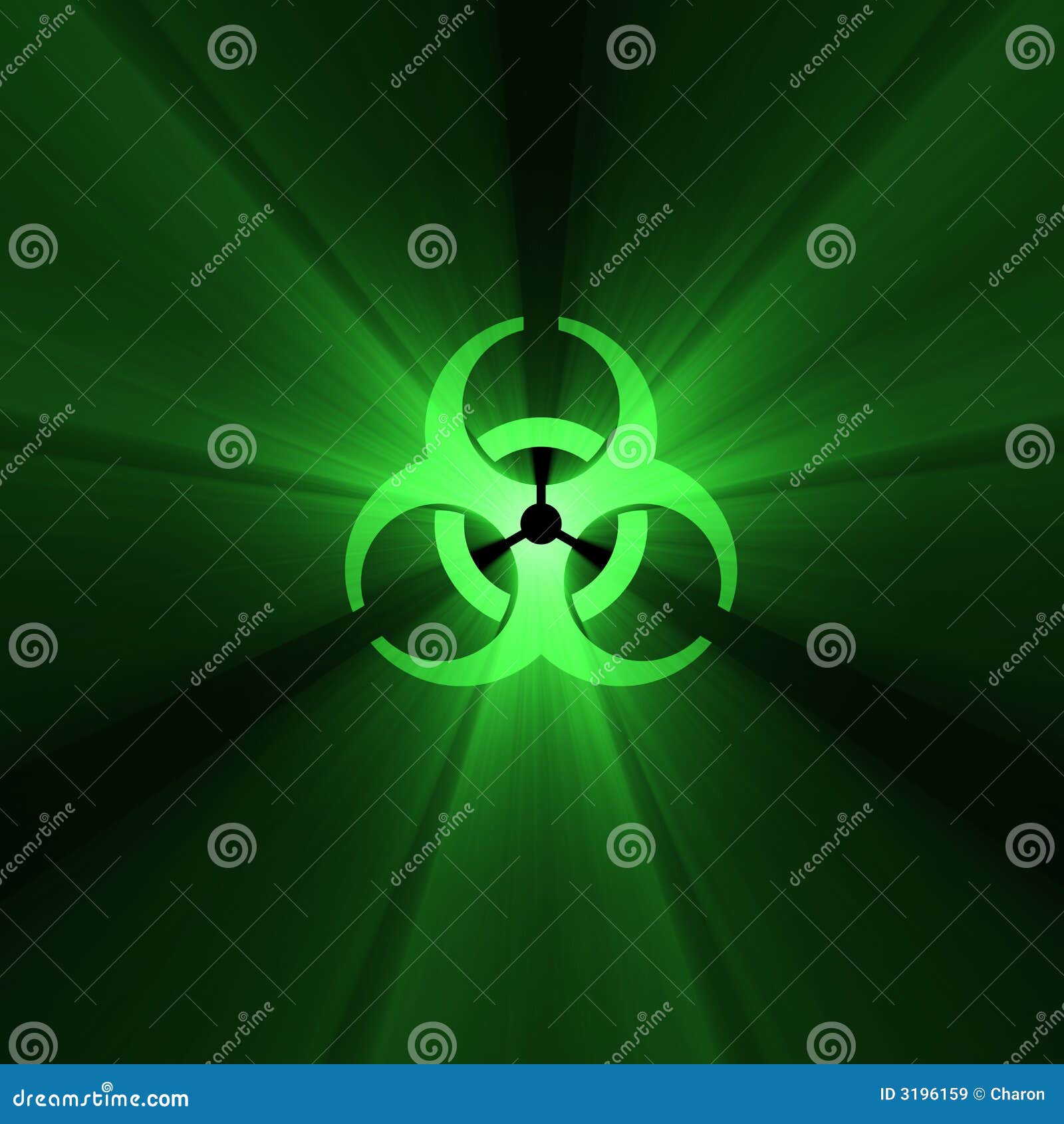 Biohazard Warning Sign Green Light Flare Stock Image | CartoonDealer ...