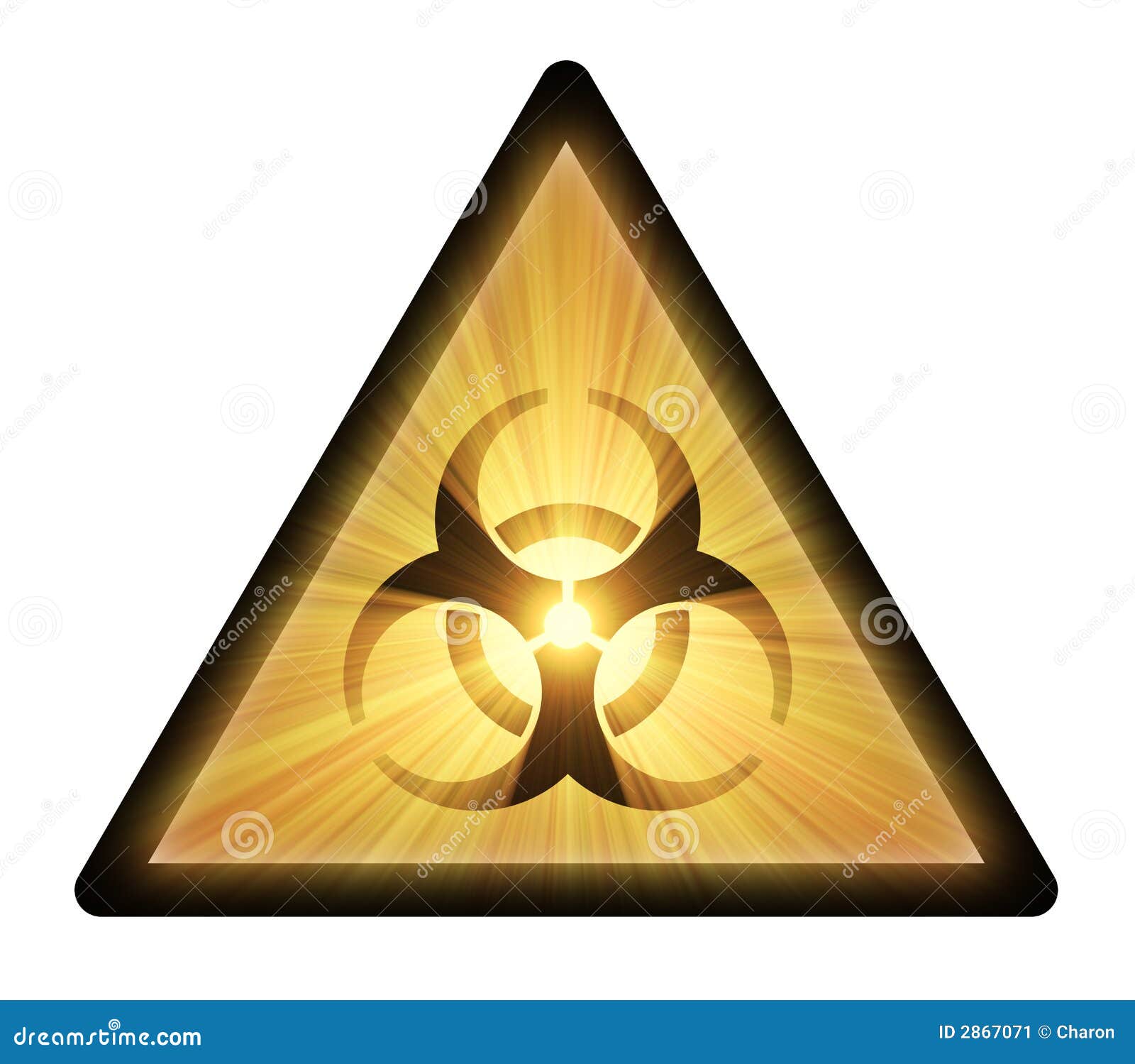 Biohazard Warning Sign Light Flare Isolated Stock Illustration ...