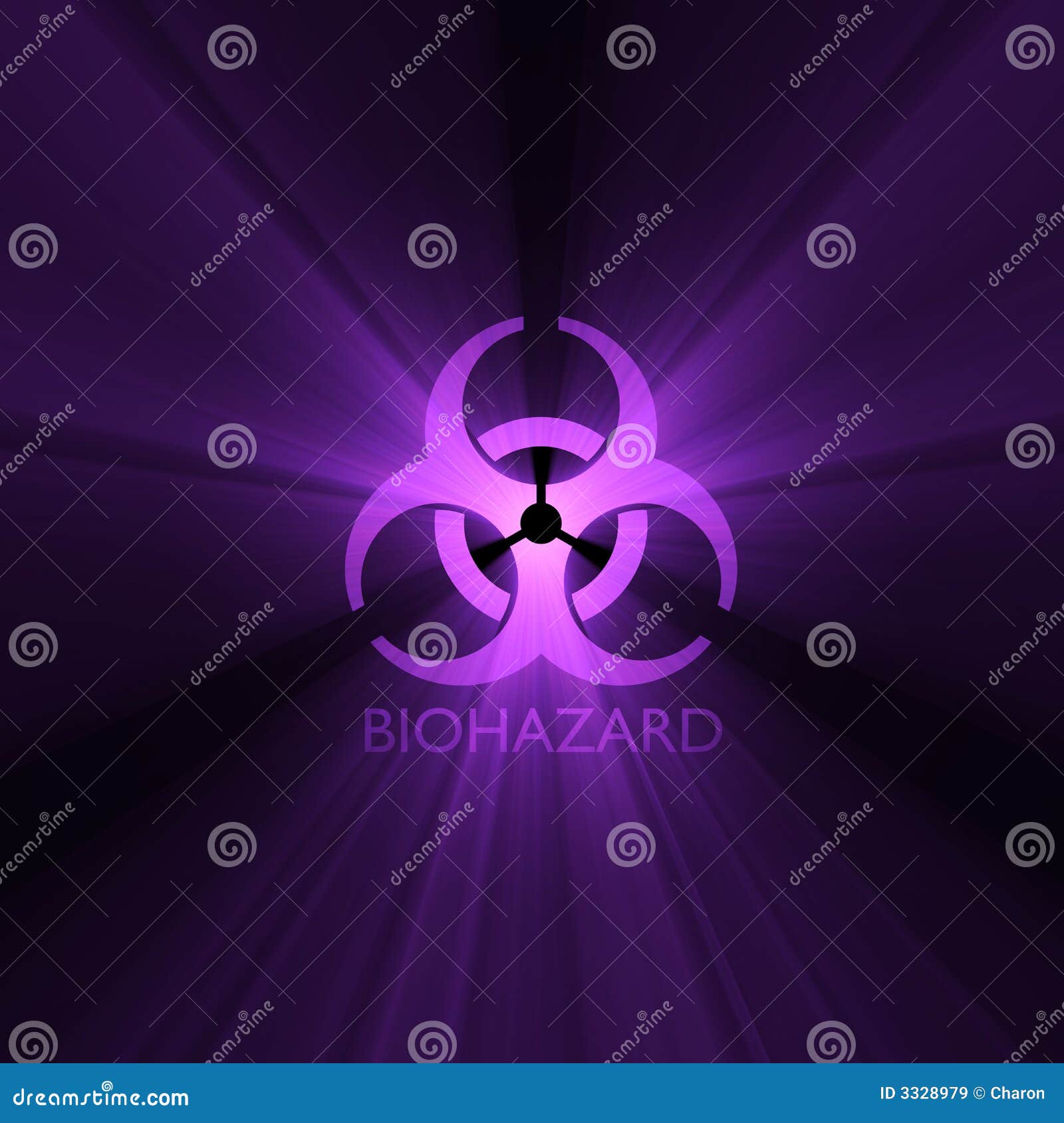 Biohazard Warning Sign Light Flare Stock Illustration - Illustration of ...