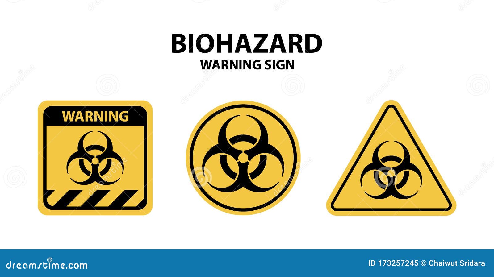 Biohazard Warning Sign, Vector Stock Vector - Illustration of biologic ...
