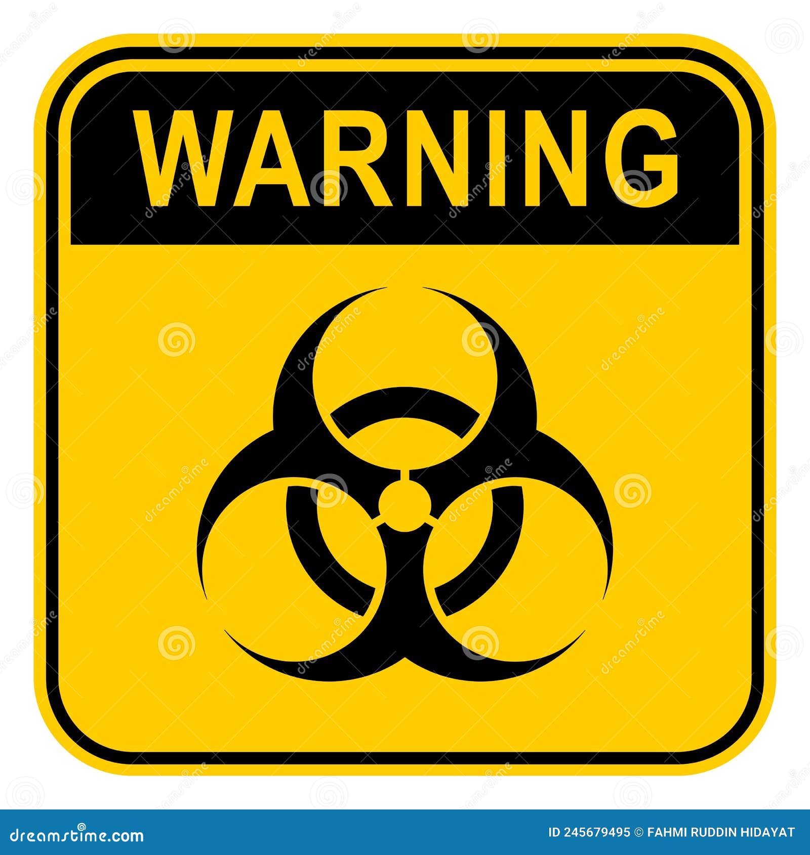 Biohazard Warning Suitable for Warning Sticker Stock Vector ...