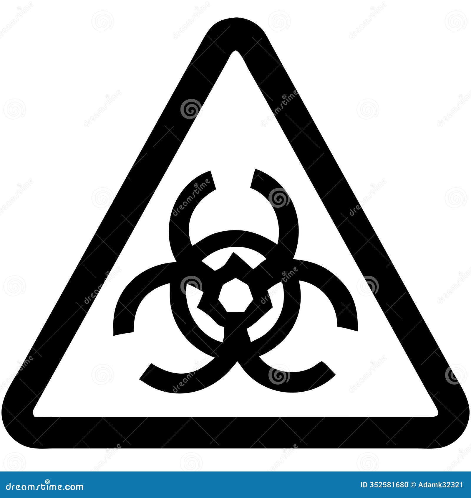 Biohazard Warning Symbol Vector Design For Safety Signs And Educational ...