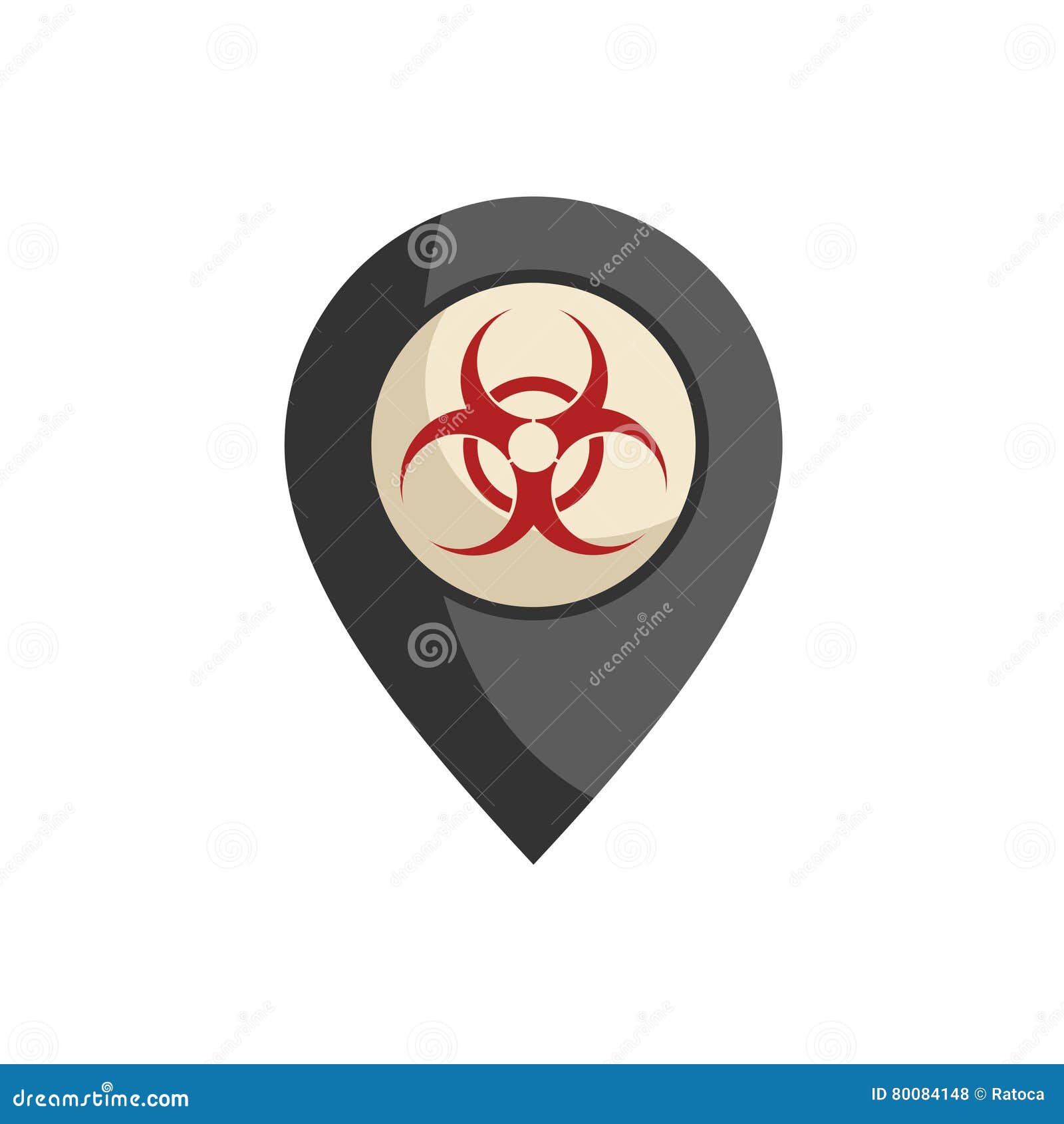Biohazard Zone Icon, Cartoon Style Royalty-Free Stock Image ...
