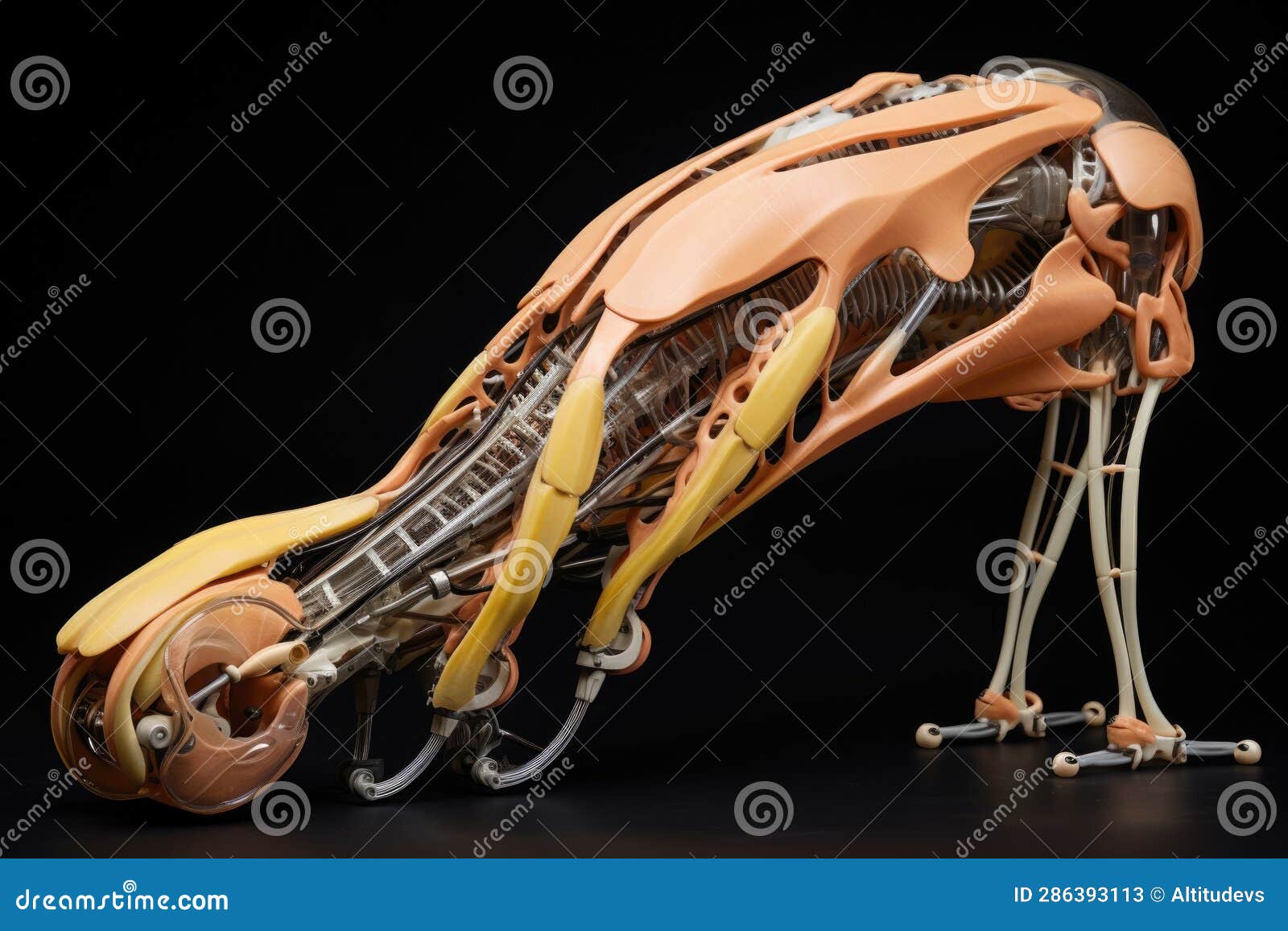 Biohybrid Robot Leg with Synthetic Muscles Stock Image - Image of ...