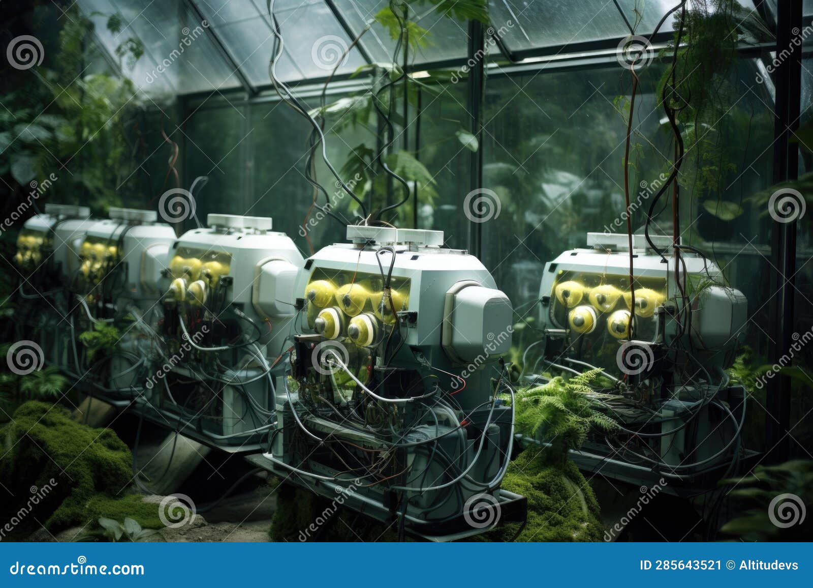 Biohybrid Robots Energy Source and Battery System Stock Image - Image ...
