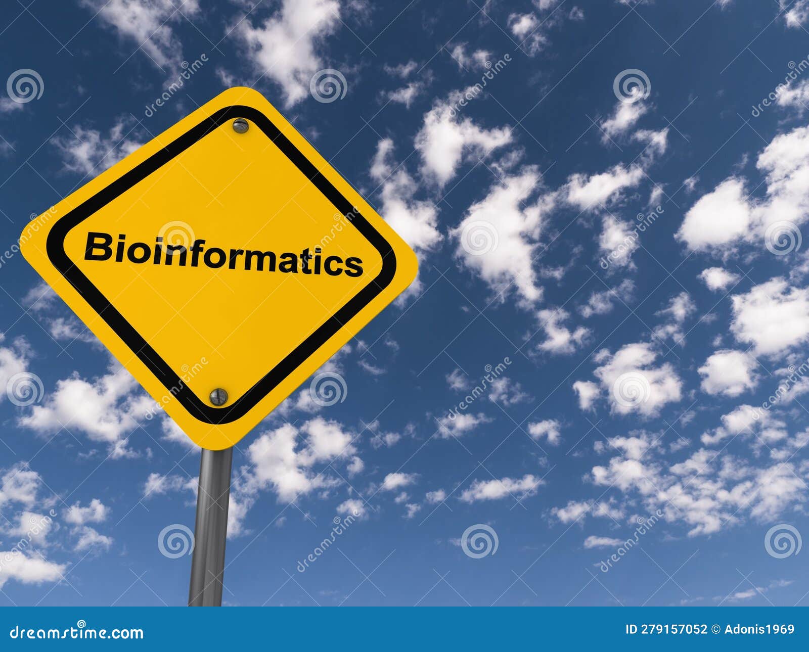 Bioinformatics Traffic Sign on Blue Sky Stock Photo - Image of ...