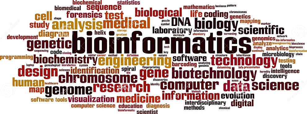 Bioinformatics word cloud stock vector. Illustration of biology - 166211045
