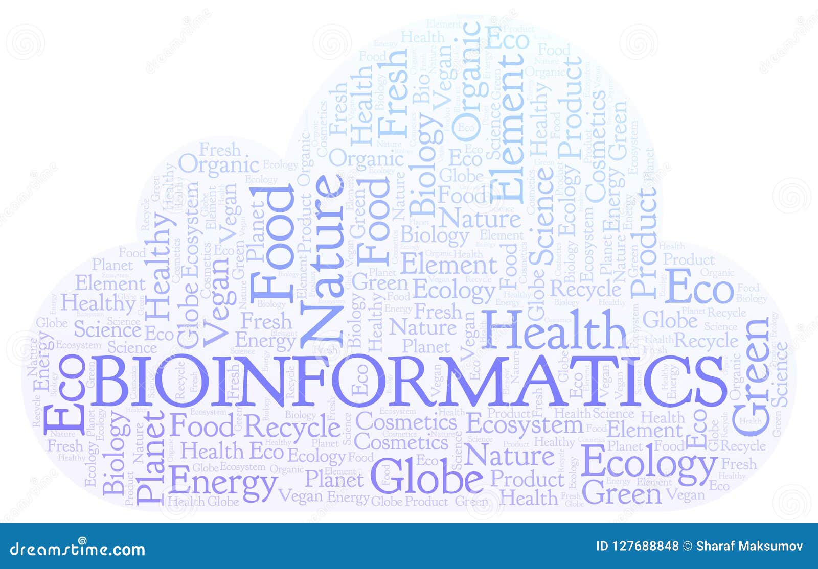 Bioinformatics word cloud. stock illustration. Illustration of cloud ...