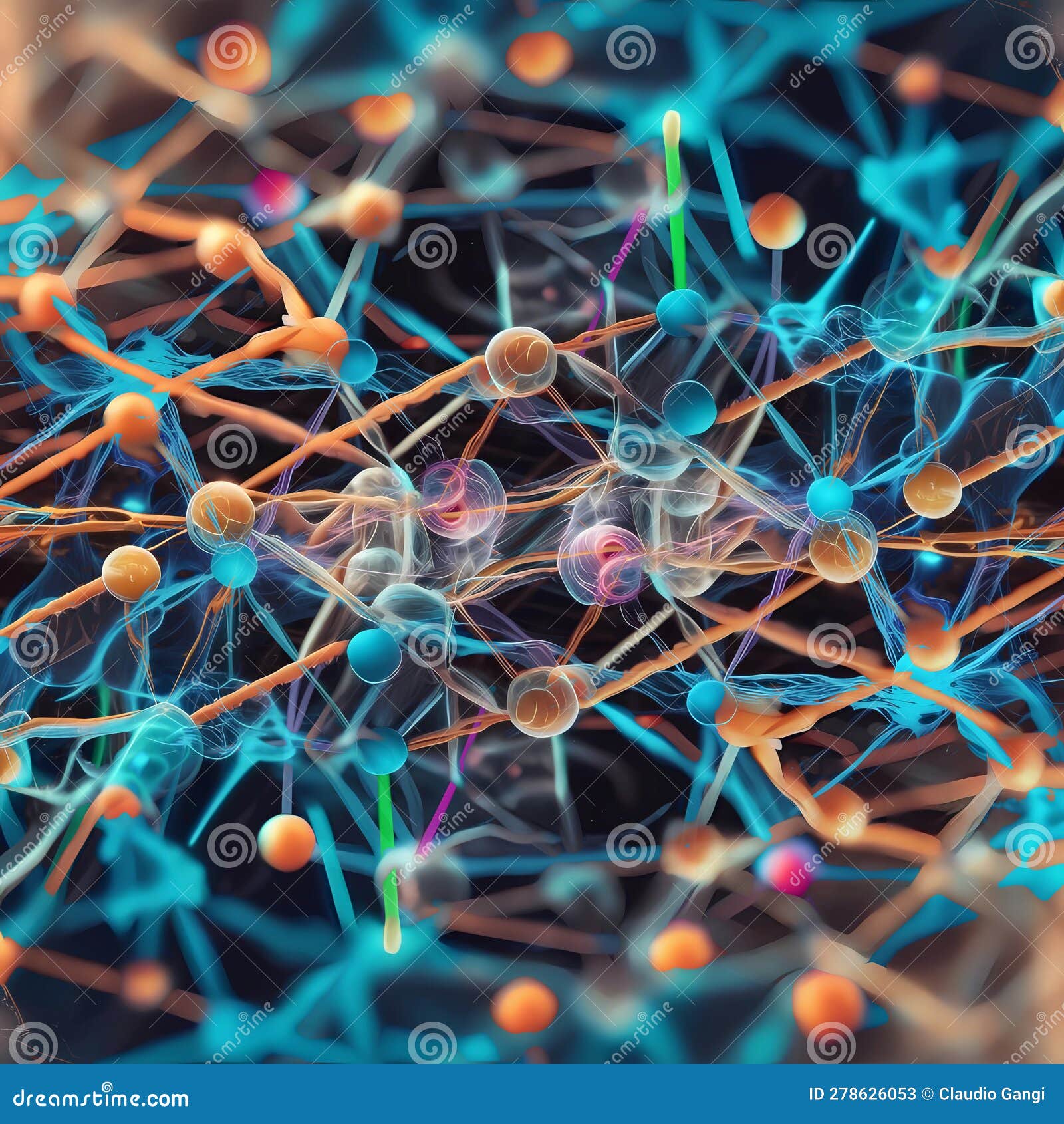 Biological Cell Closeup Under a Microscope Stock Illustration ...