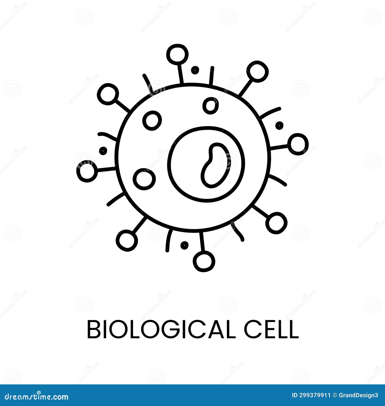 Biological Cell Isolated On Whithe Background Microscope Stock Photo ...