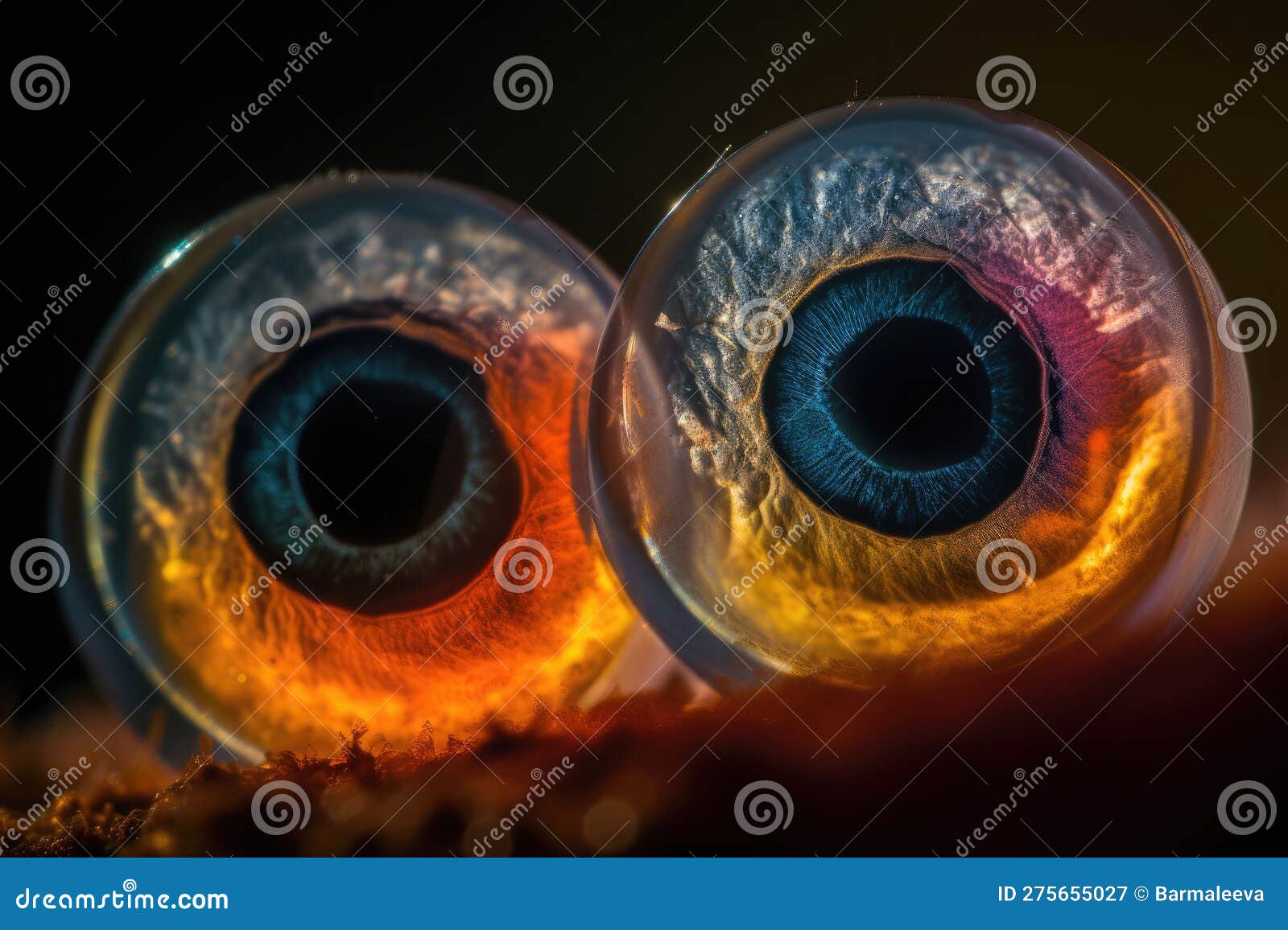 Biological Cells Under a Microscope. the Microorganisms Microbes ...