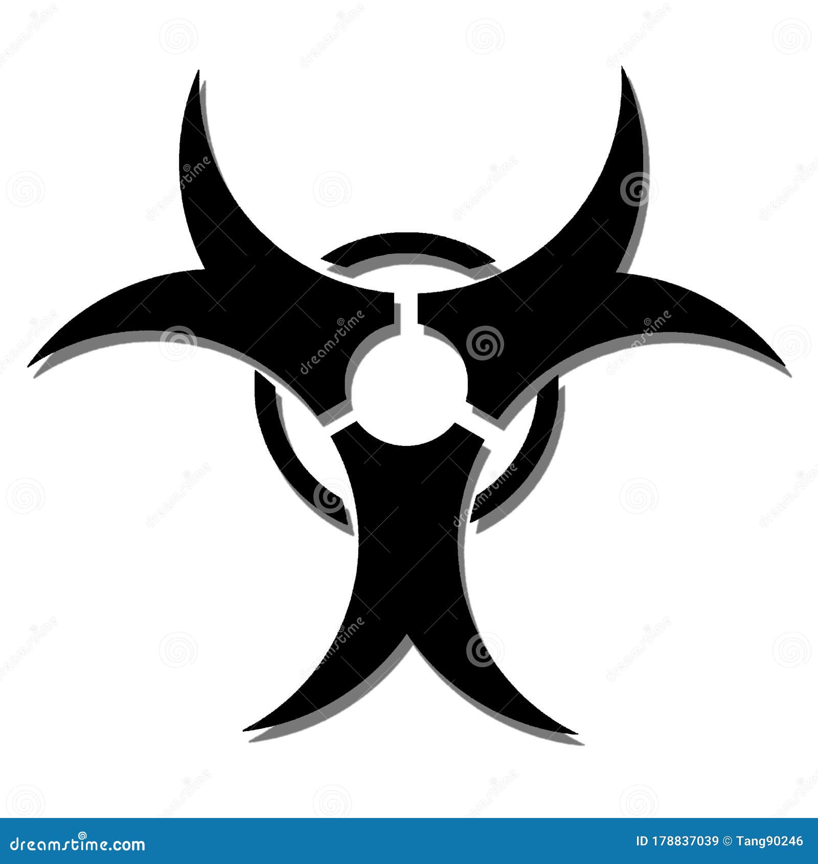 Bio hazard sign caution stock illustration. Illustration of chemical ...