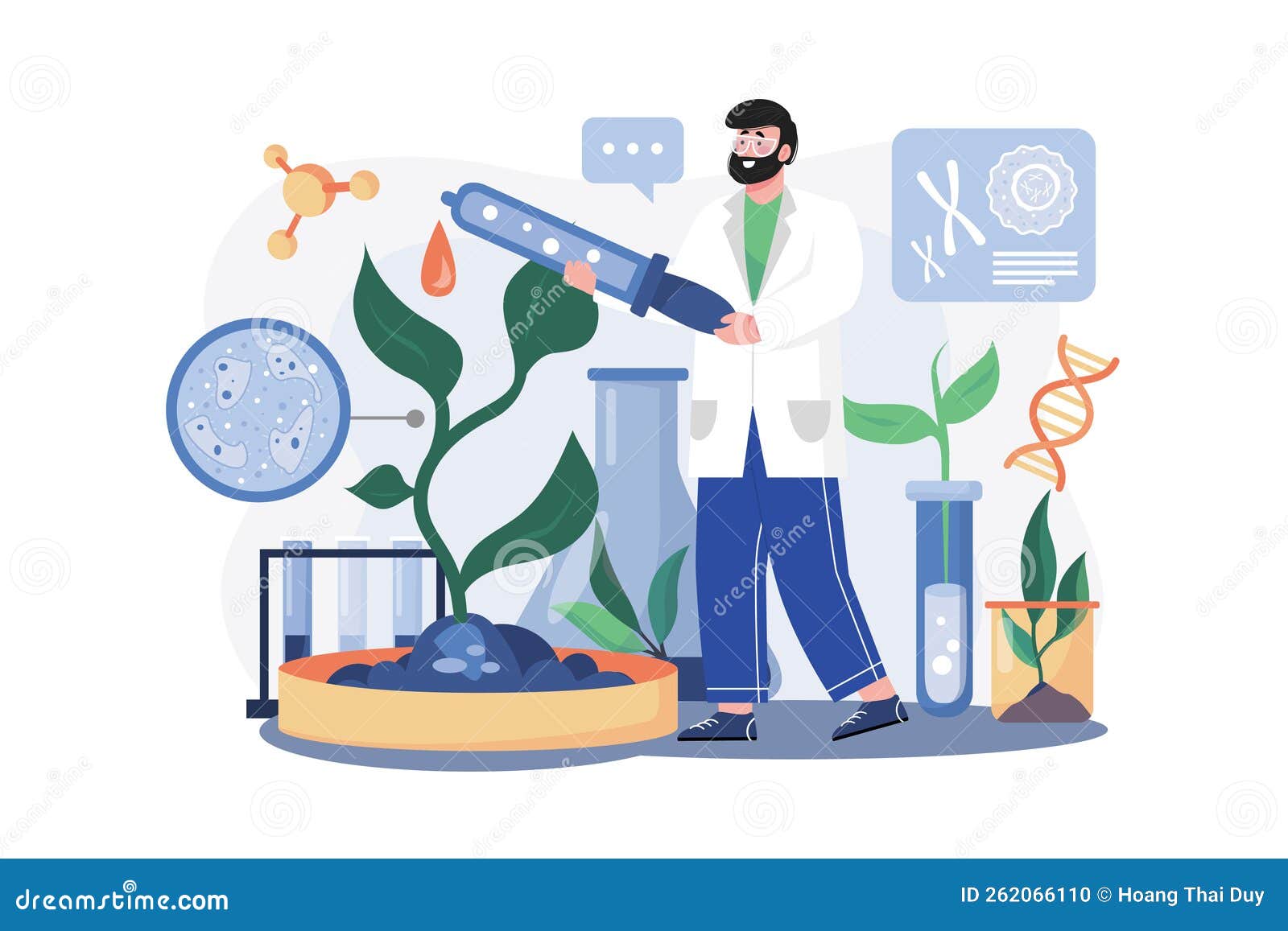 Biological Engineer Illustration Concept. a Flat Illustration Isolated ...