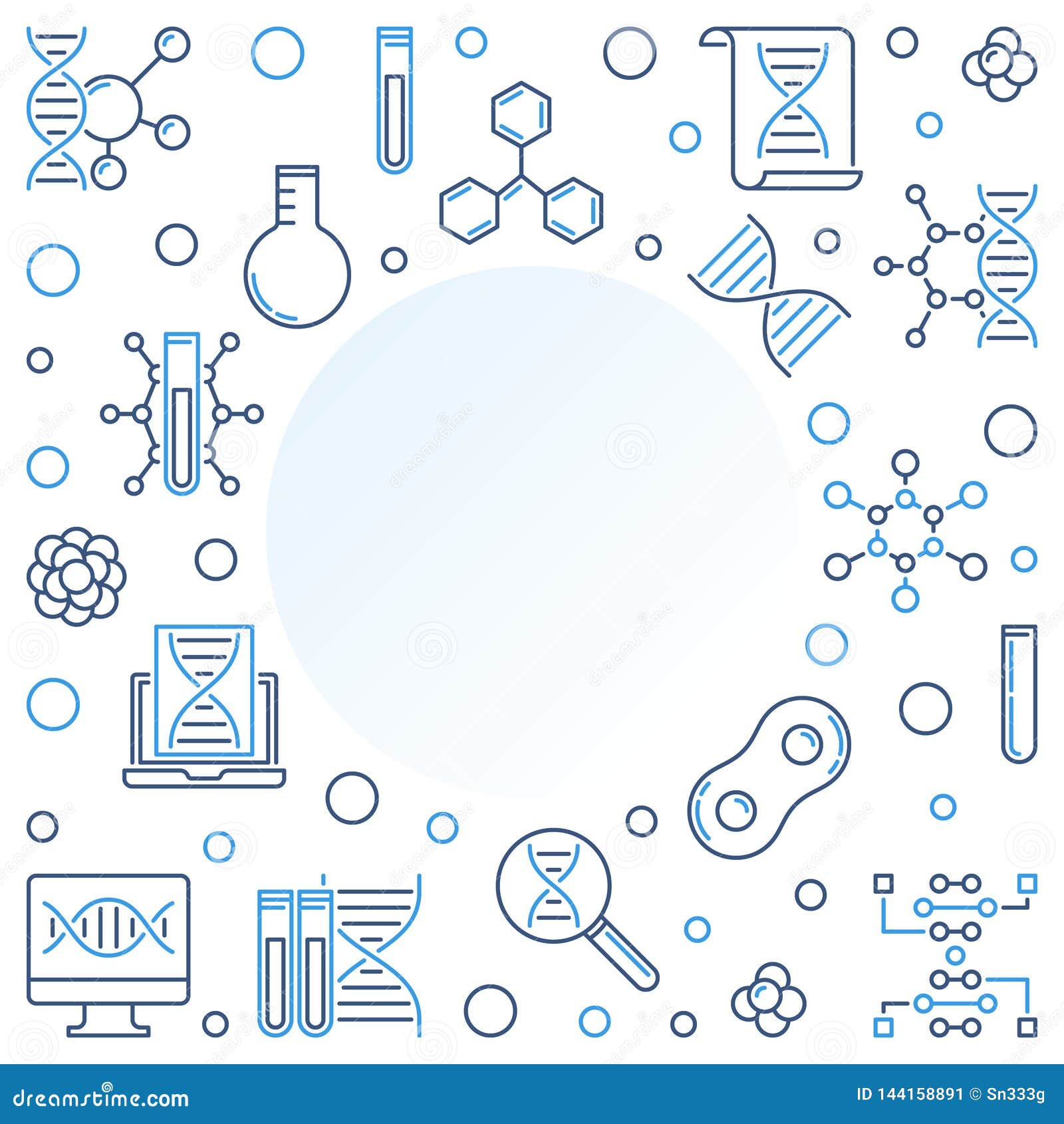 Biological Engineering and Science Vector Minimal Line Frame Stock ...