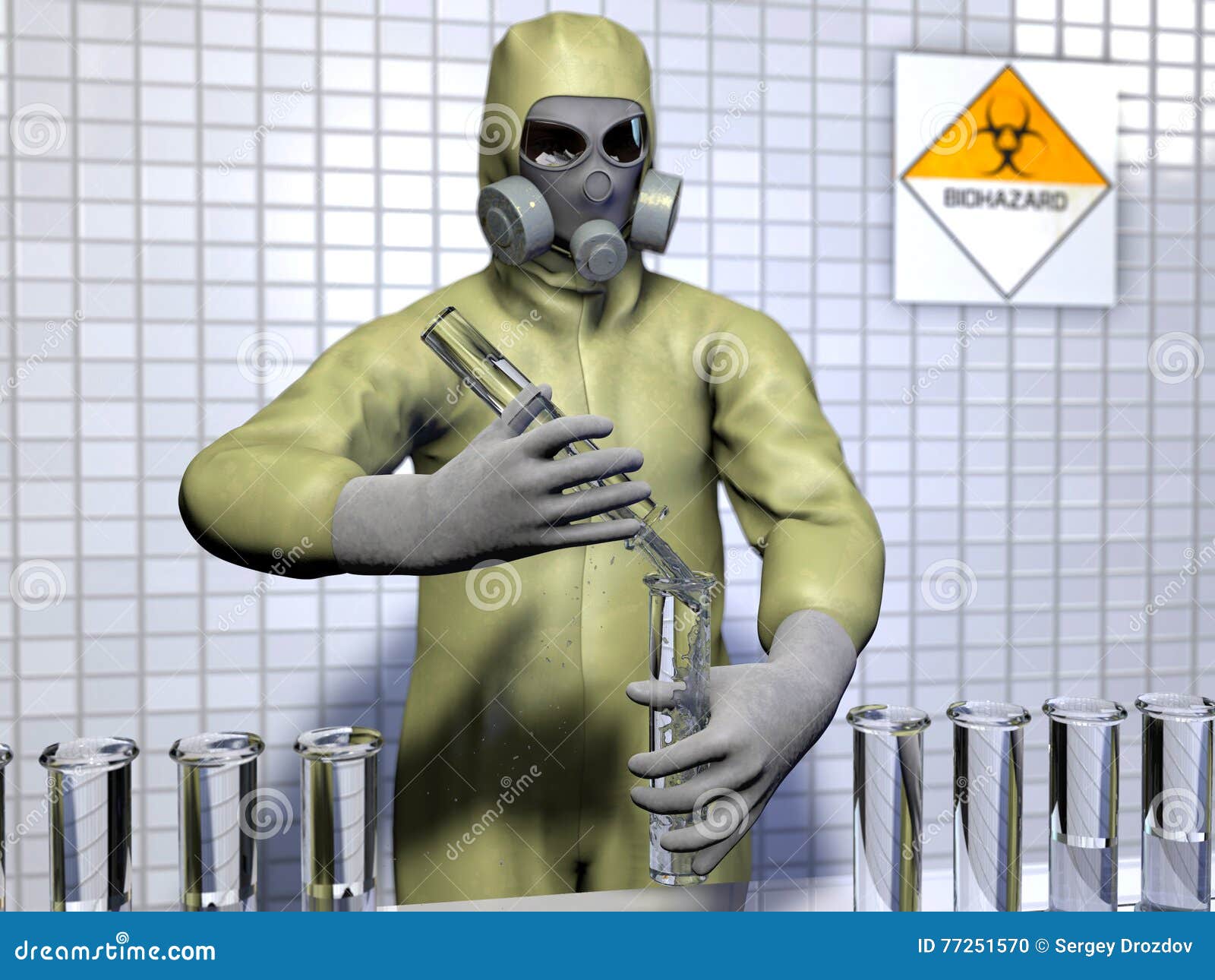 Biological experiment stock illustration. Illustration of industry ...