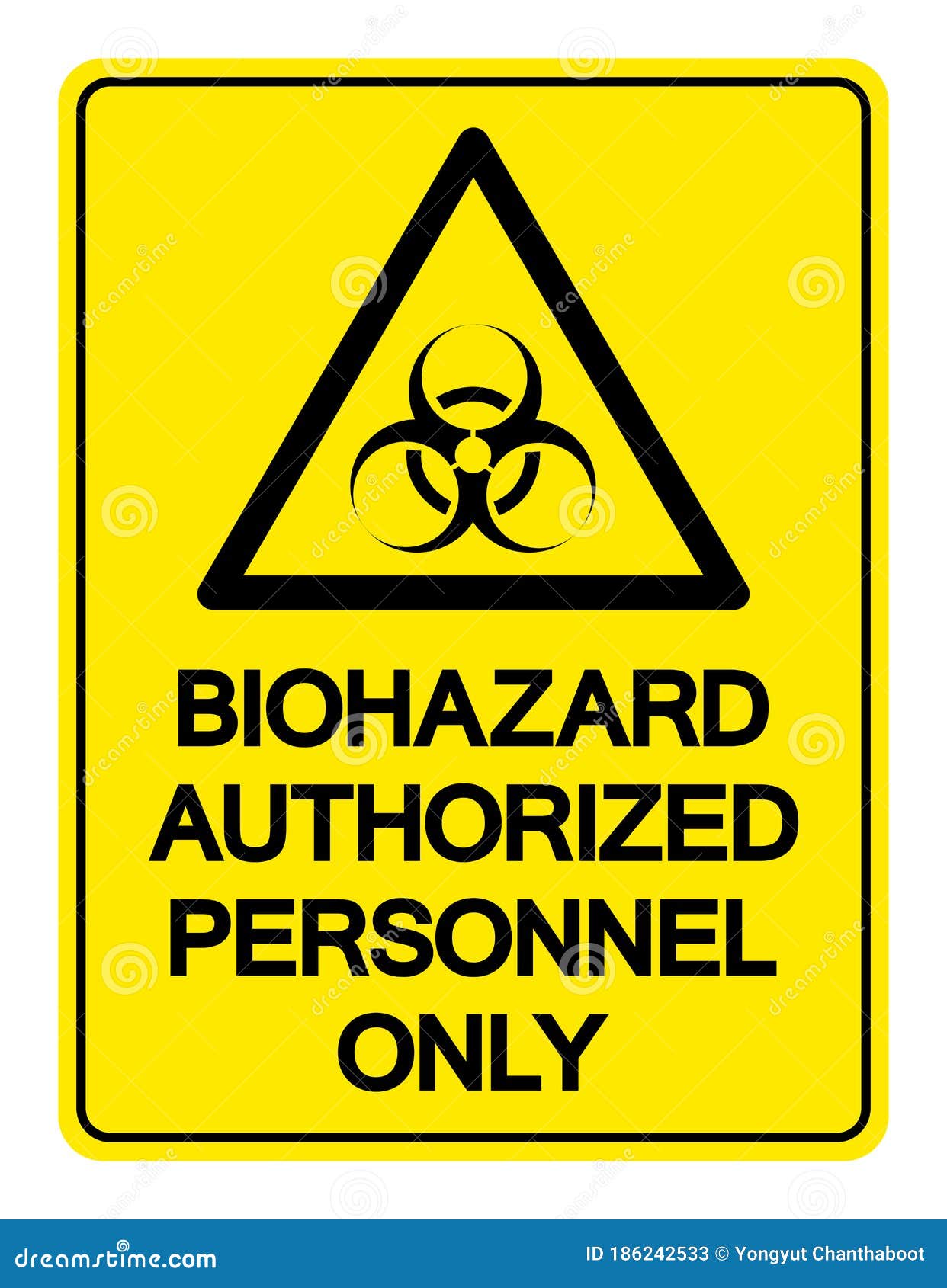 Authorized Personnel Only Warning Sign. Cartoon Vector | CartoonDealer ...