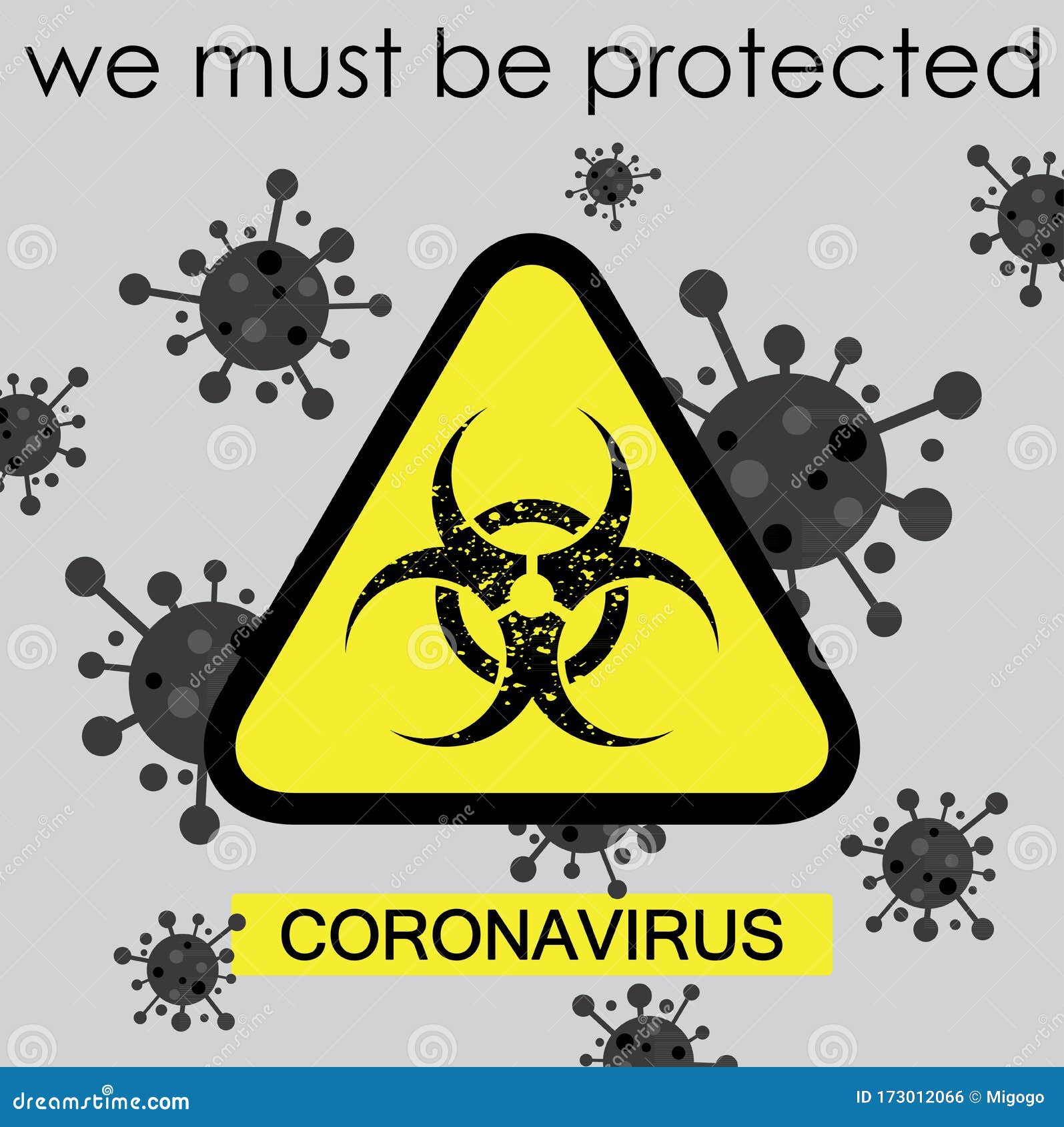 Biological Hazard Symbol. Outline Icon. Vector Illustration. Caution ...