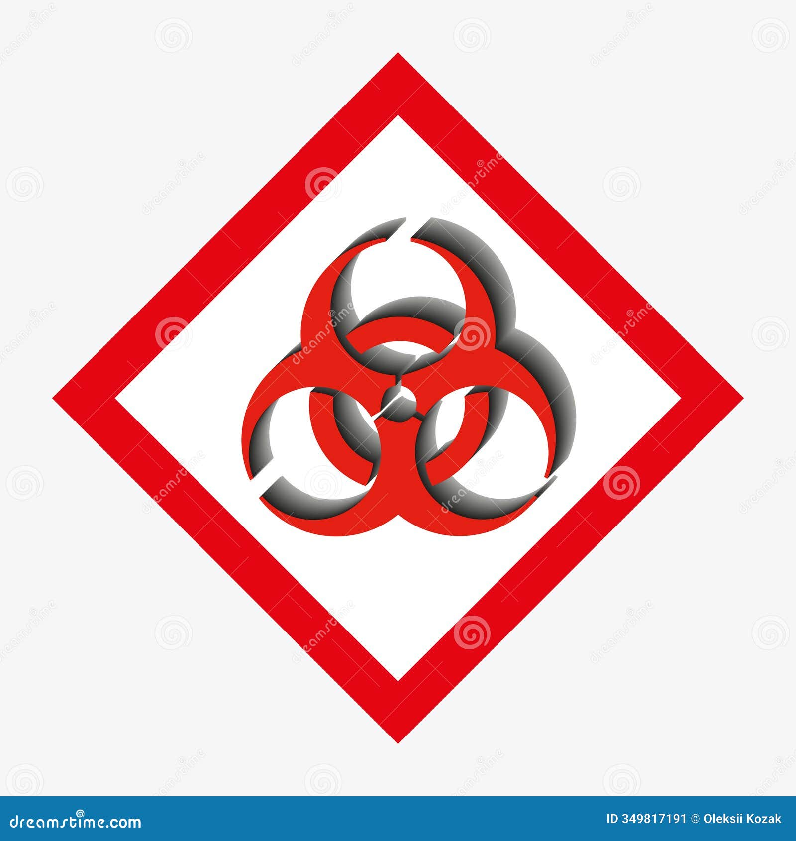 Biological Hazard. Physical Hazard Signs Stock Vector - Illustration of ...