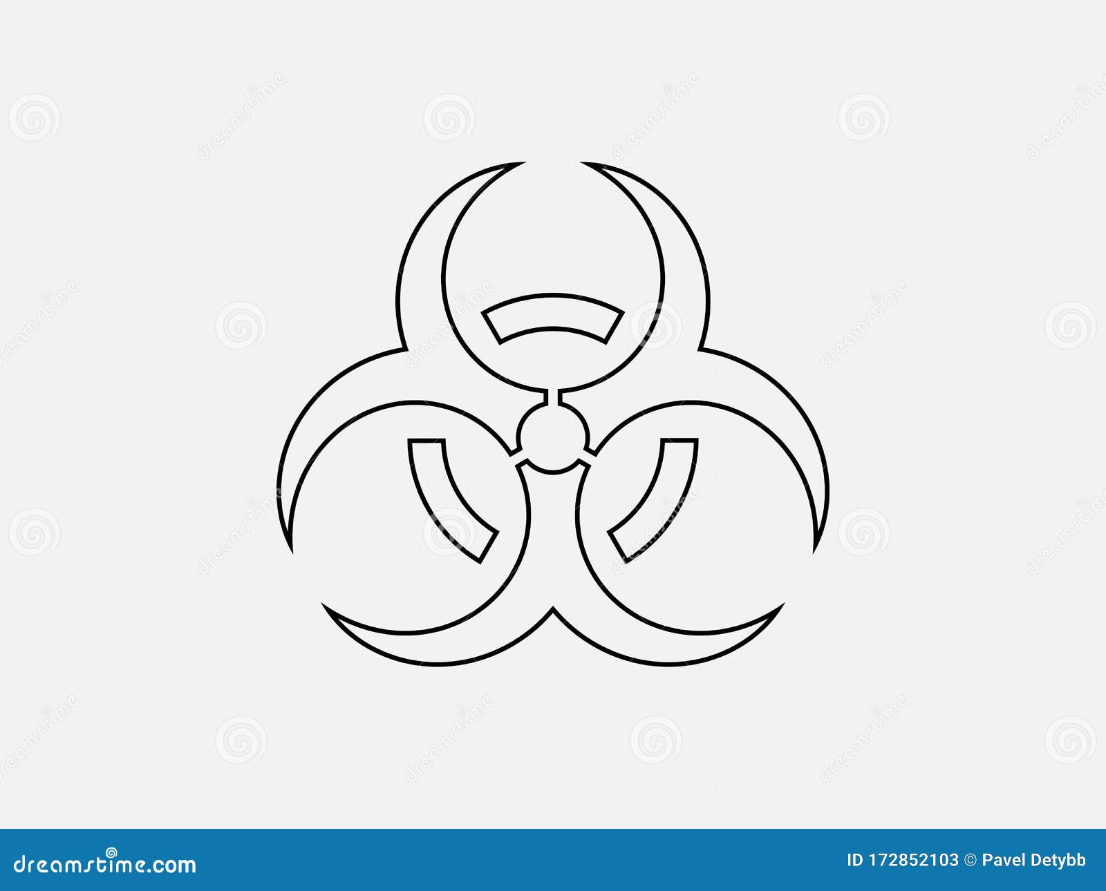 Biological Hazard Sign. Vector Illustration, Flat Design Stock ...